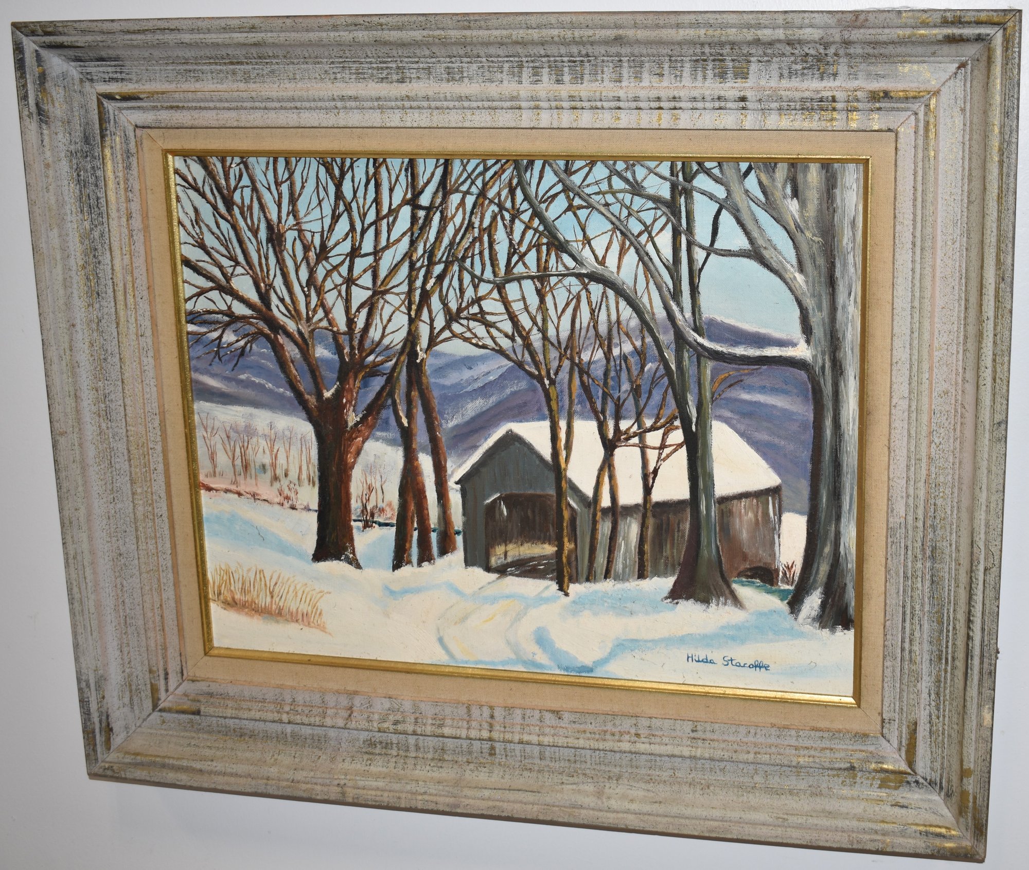 HILDA STACOFFE WINTER OIL PAINTING #9259 | Auctionninja.com