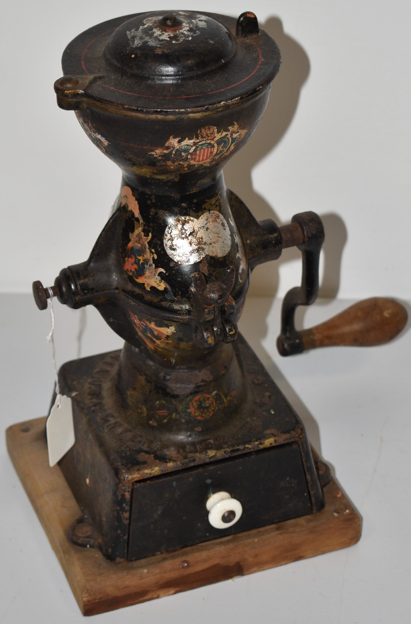 CAST IRON TABLE TOP ENTERPRISE COFFE GRINDER #2010 | Auctionninja.com