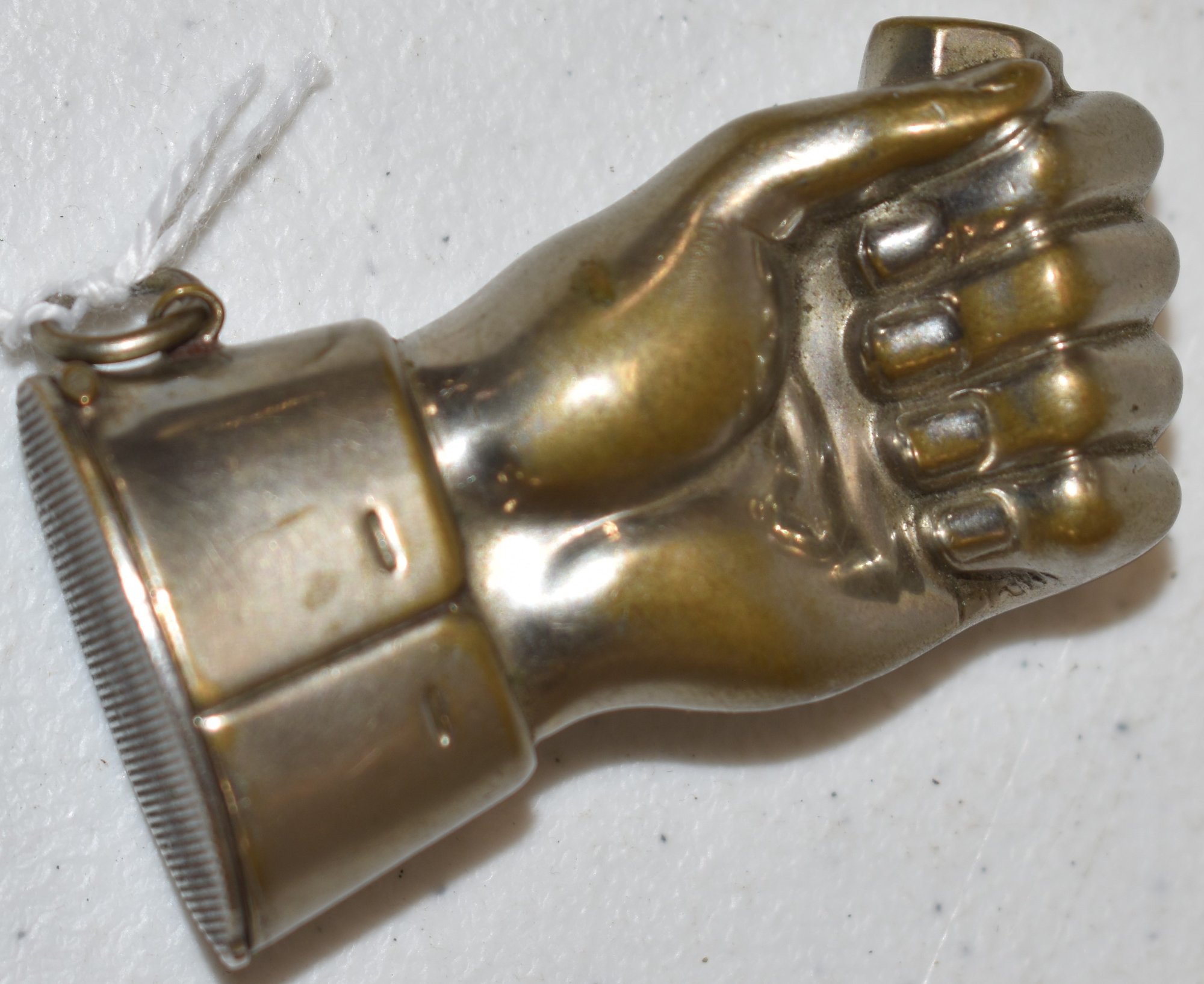 VICTORIAN FIST FORM MATCH SAFE #7641 | Auctionninja.com