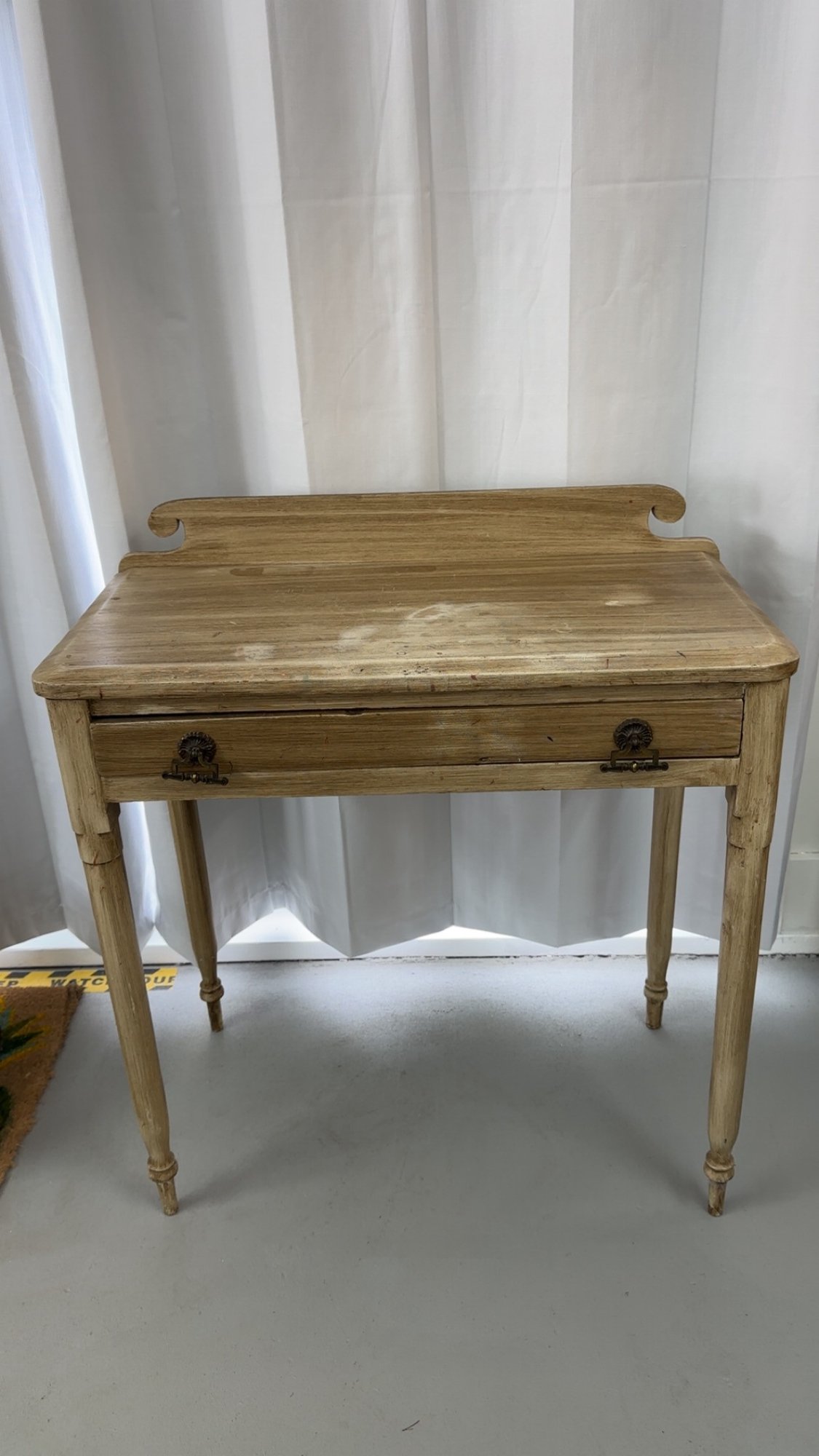 Antique State Of Maine Pine Dressing Table With Drawer And Painted ...