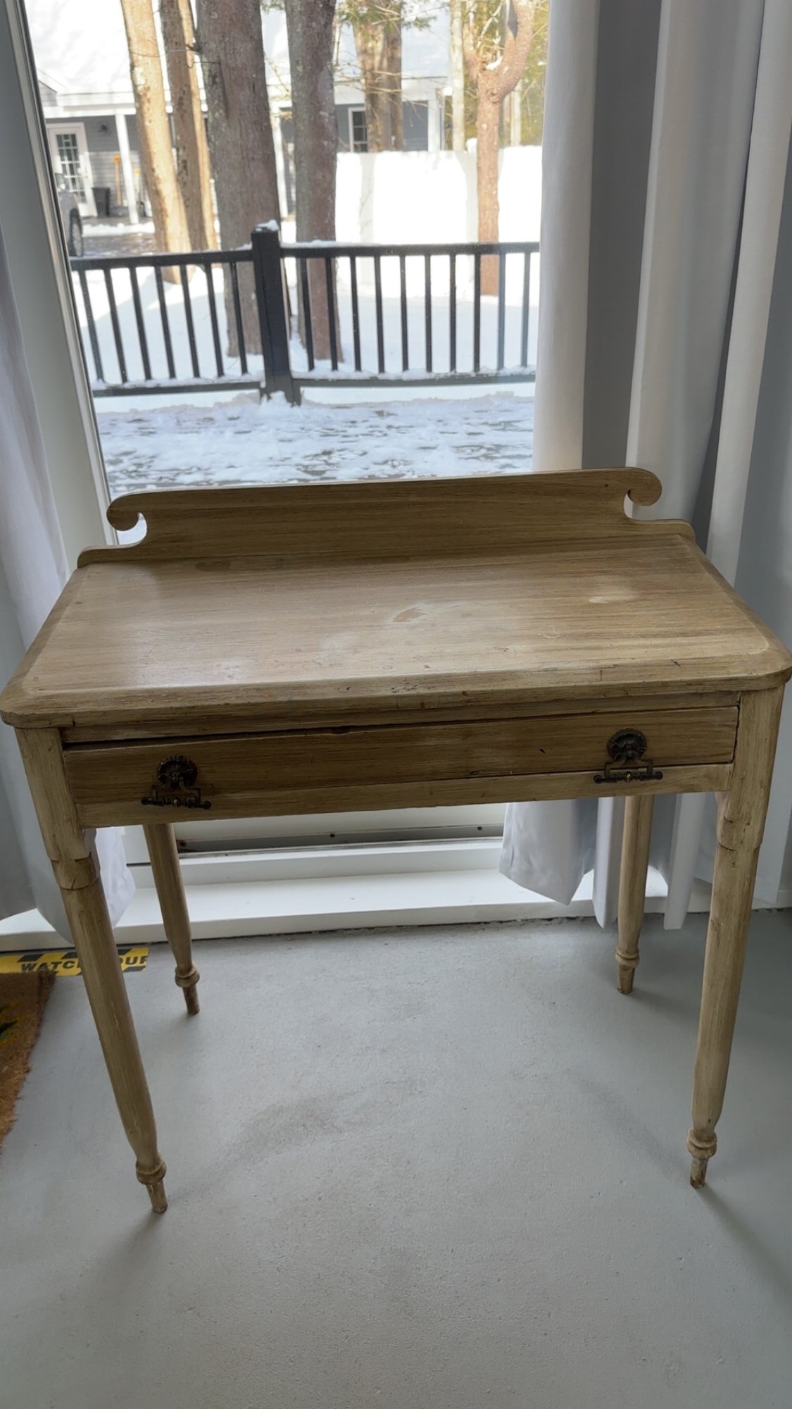 Antique State Of Maine Pine Dressing Table With Drawer And Painted ...