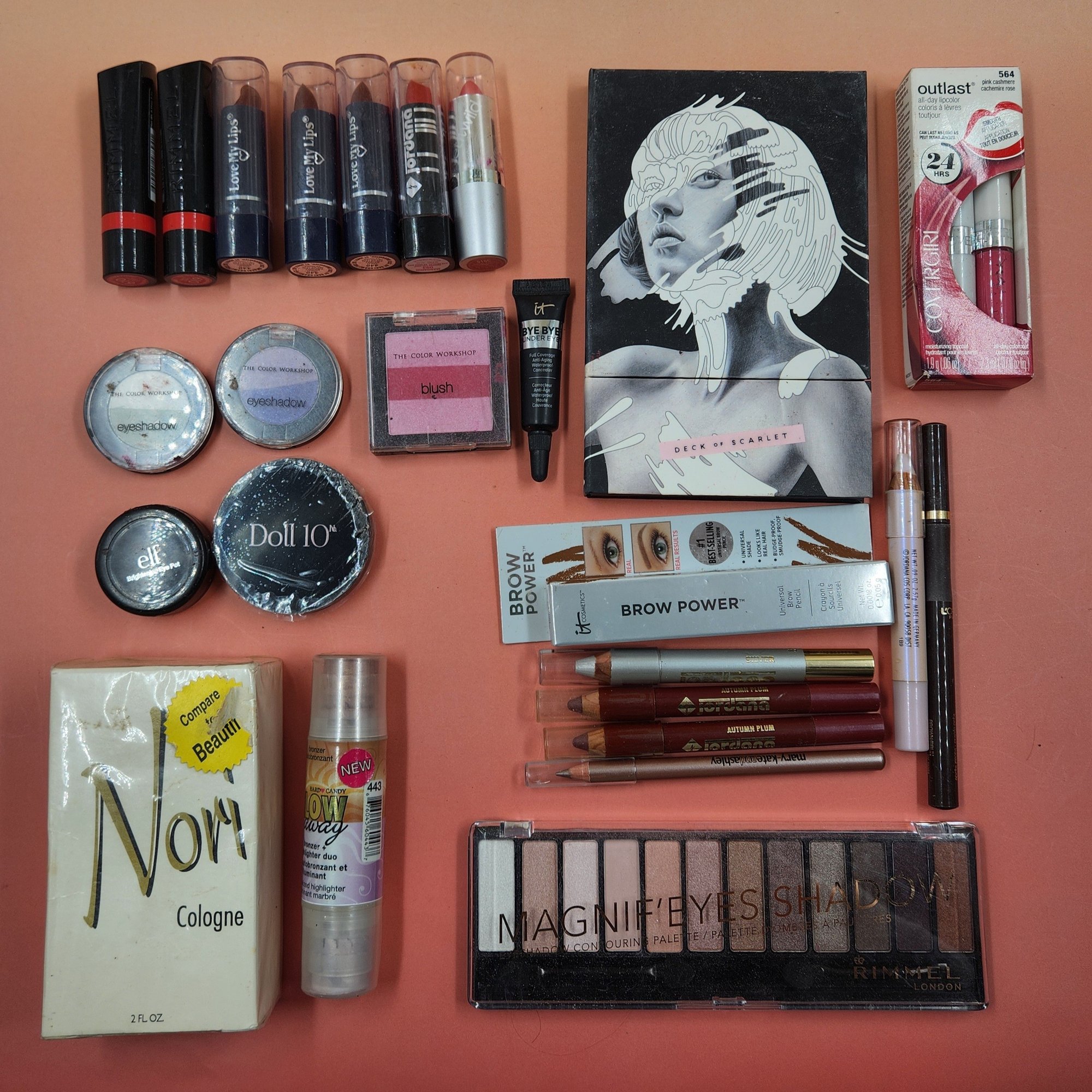 Mixed Lot Of Makeup And Fragrance - Lipsticks, Cologne, Eyeshadows ...