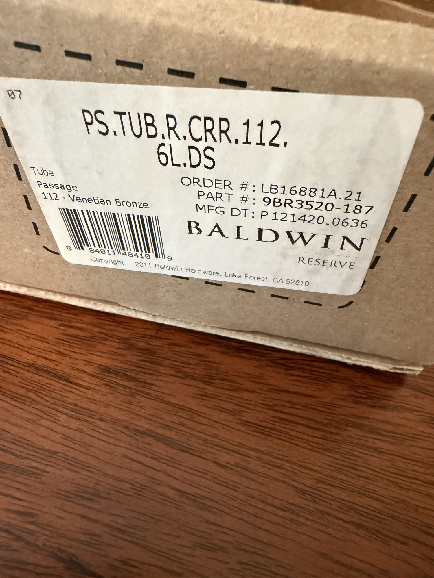 Baldwin Privacy Passage Knob And Lever In Venetian Bronze #1336 ...