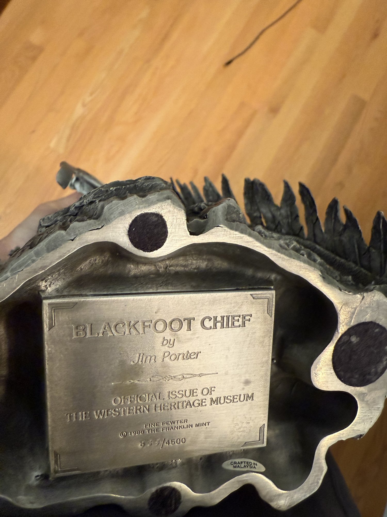 Truly Beautiful!! Artist Jim Ponter Pewter Apache Raider And Blackfoot ...