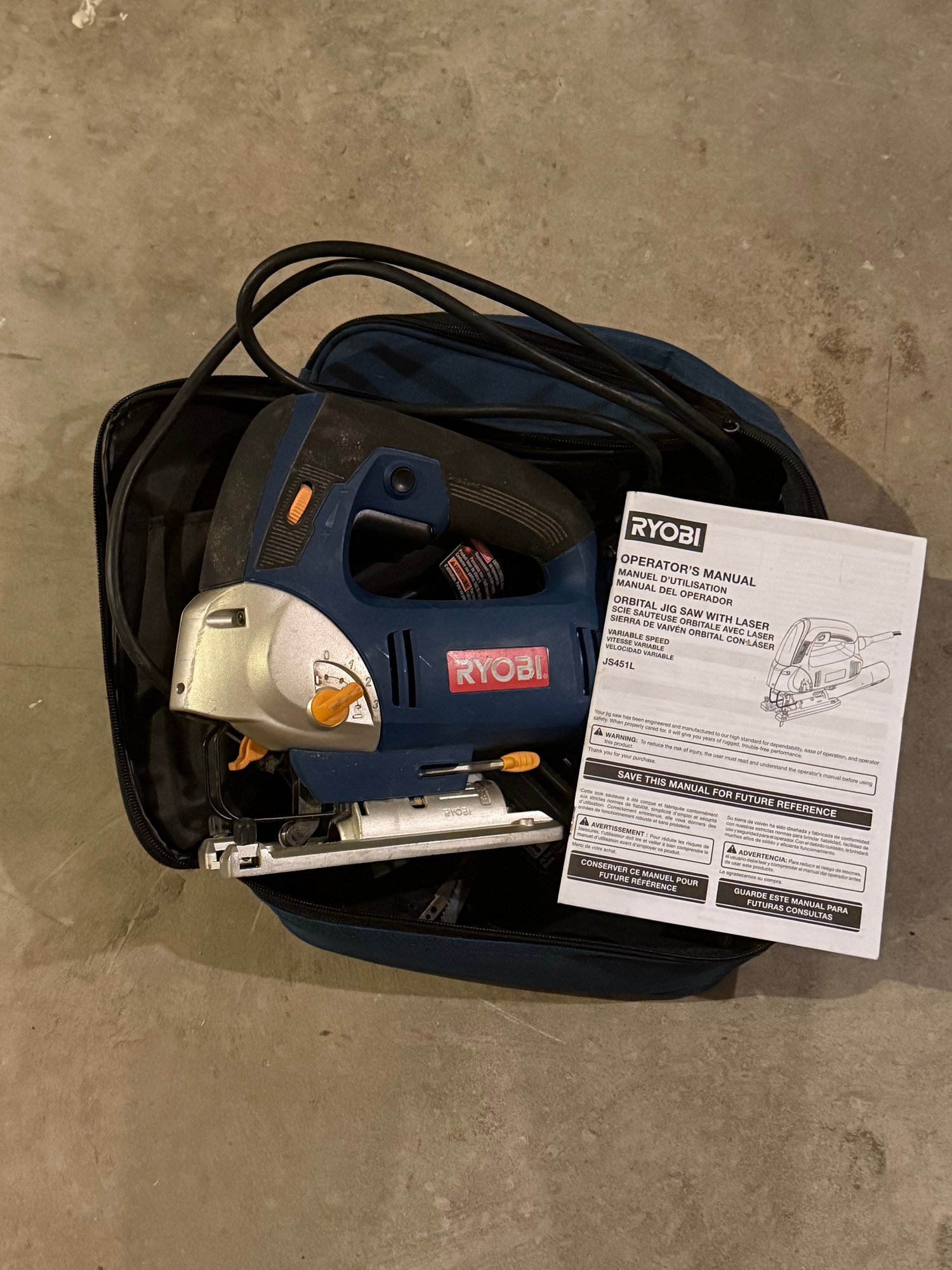 Ryobi Jigsaw With Laser And Bag #1624 | Auctionninja.com