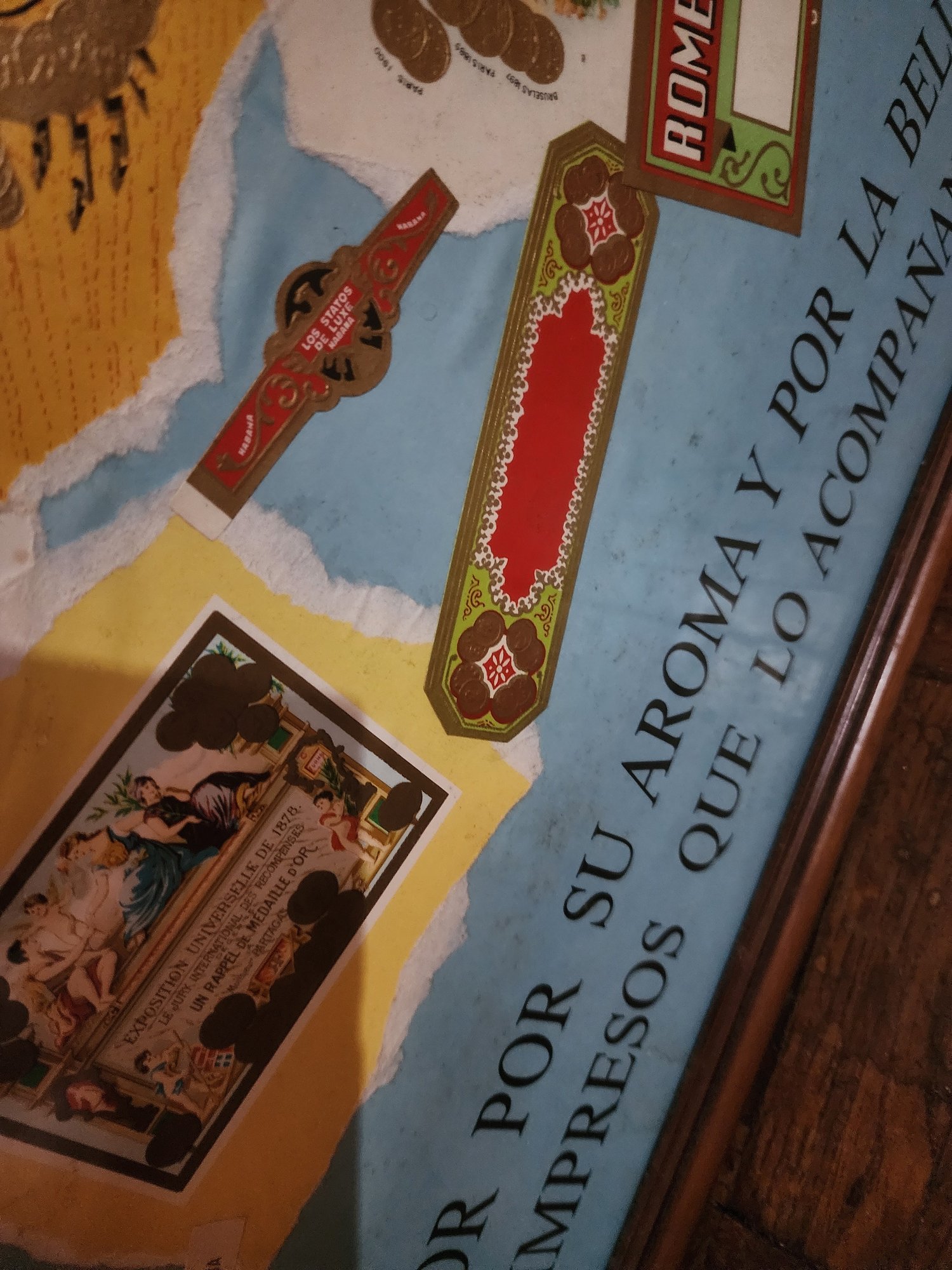 Vintage Advertising Poster Titled 'Tabaco Cubano' Featuring Cuban Cigar ...