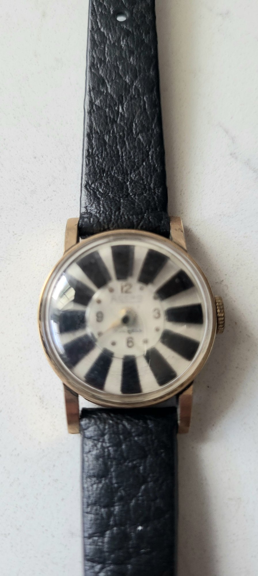 VINTAGE "ACCRO" WATCH WITH BLACK BAND---8"L---AS IS #14040 ...