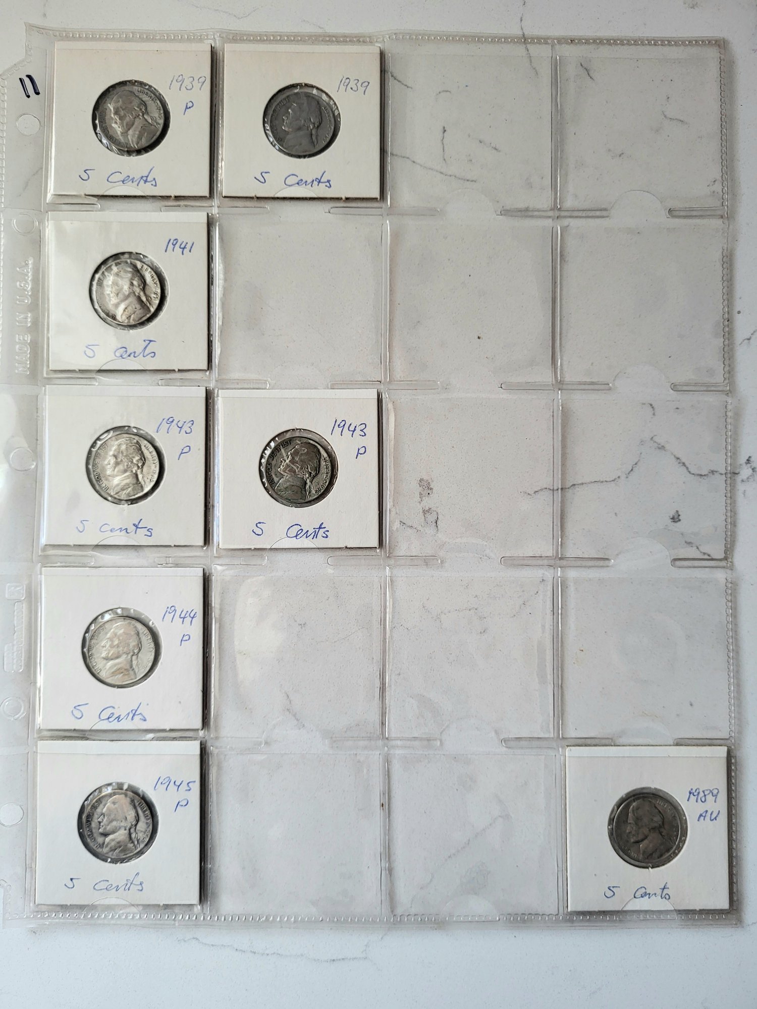 USA NICKELS--COLLECTION OF 8--1939-1989 #14152 | Auctionninja.com