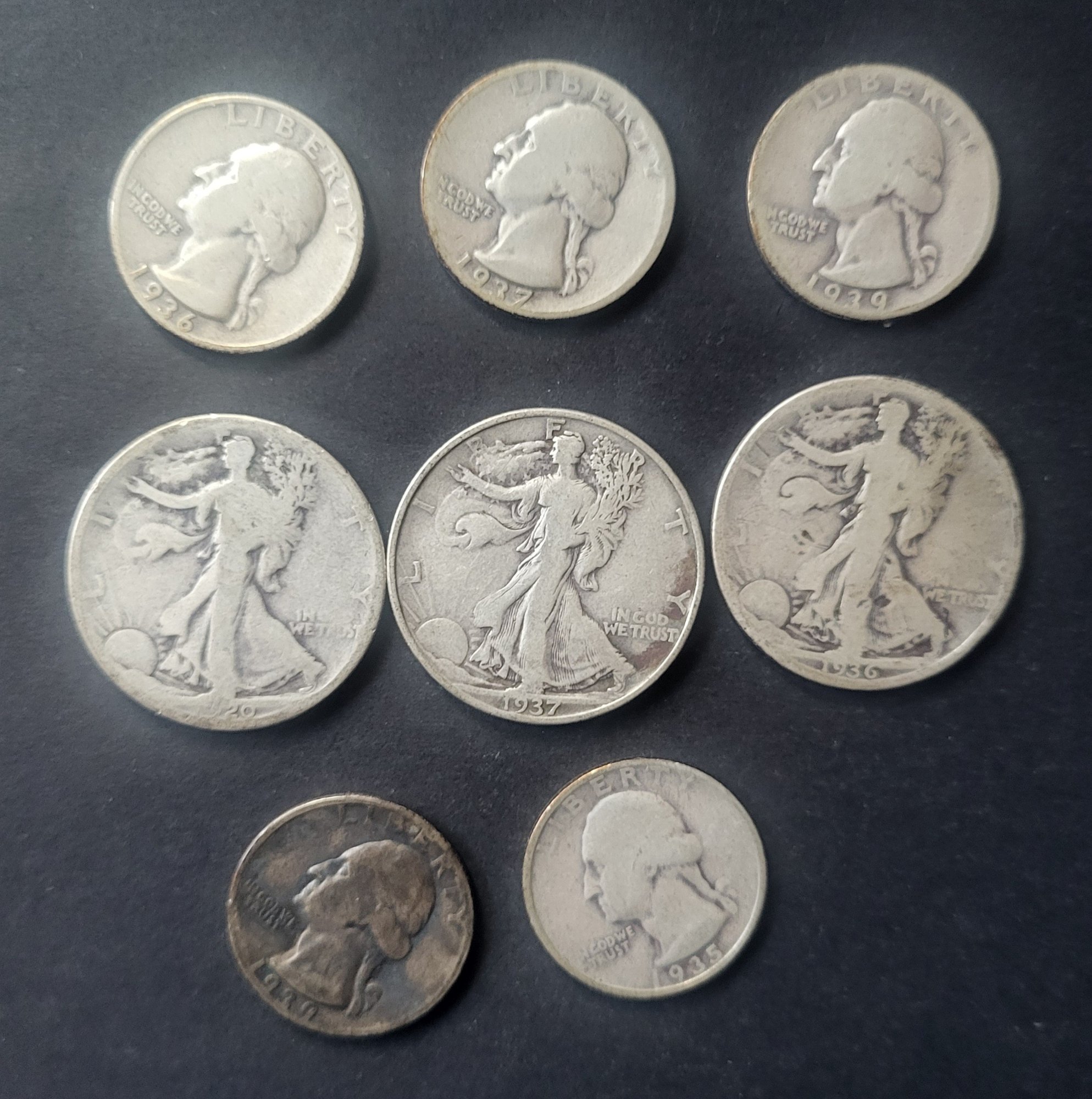 COLLECTION OF 8 SILVER U.S.A. COINS #19808 | Auctionninja.com