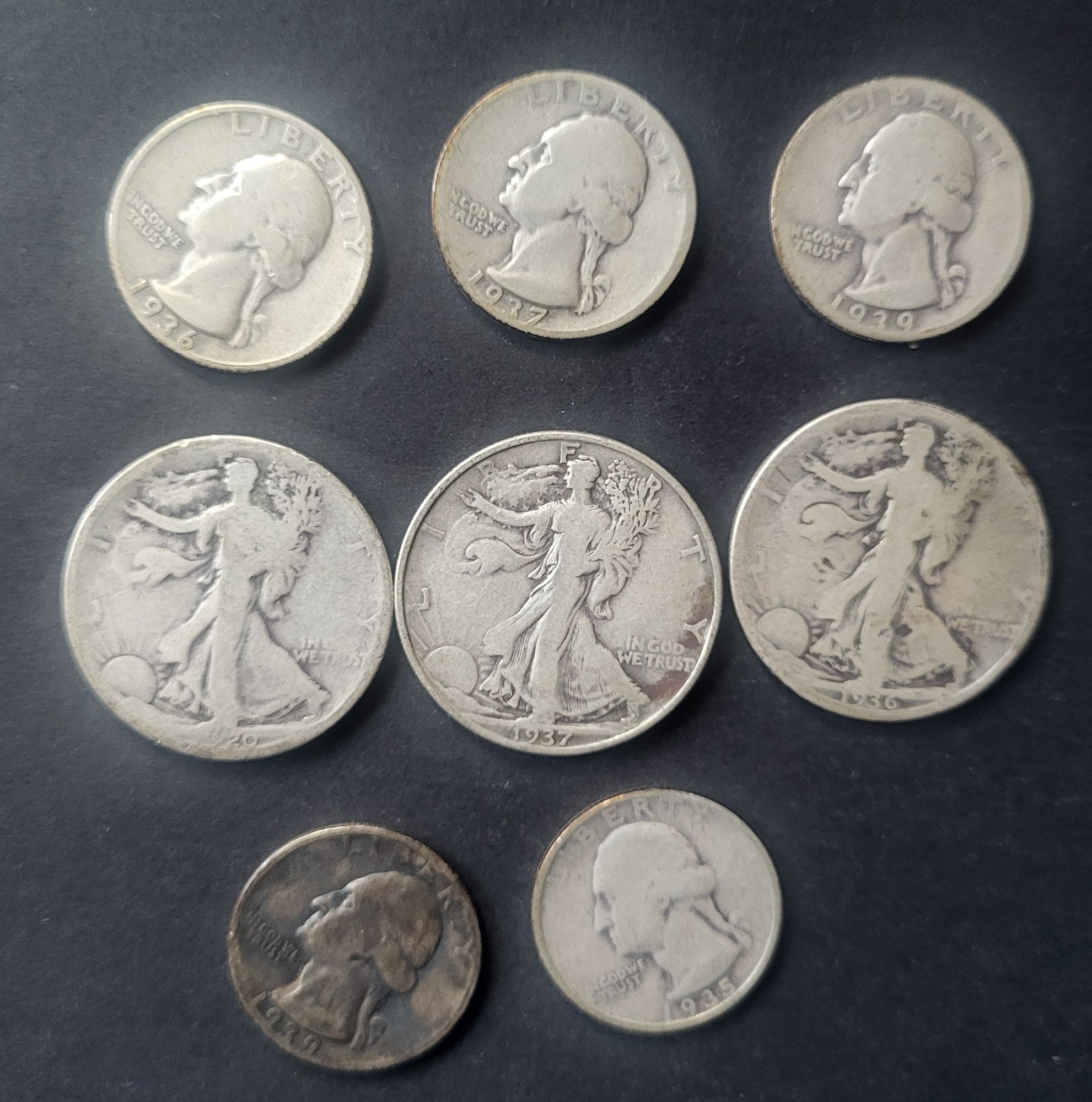 COLLECTION OF 8 SILVER U.S.A. COINS #19808 | Auctionninja.com