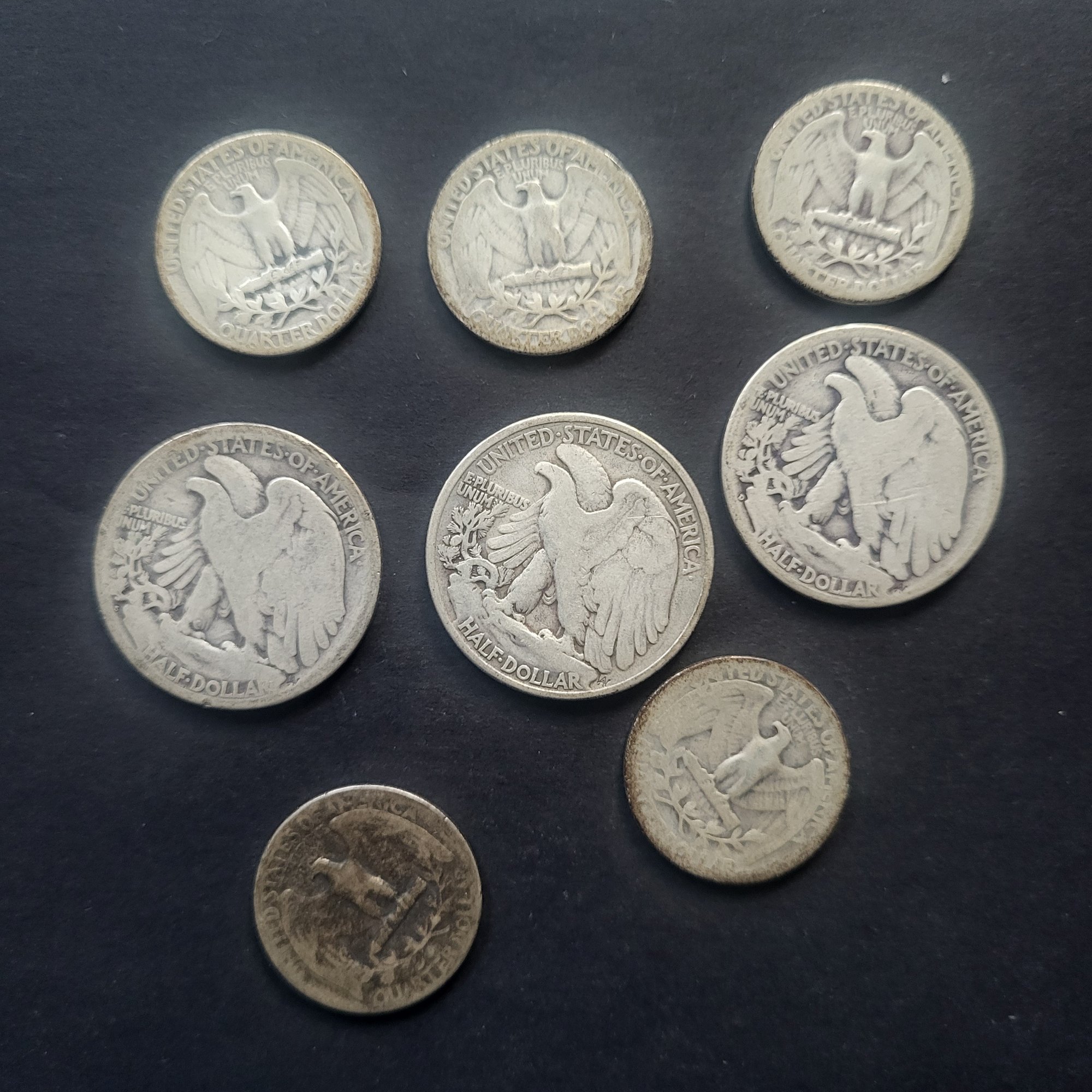 COLLECTION OF 8 SILVER U.S.A. COINS #19808 | Auctionninja.com