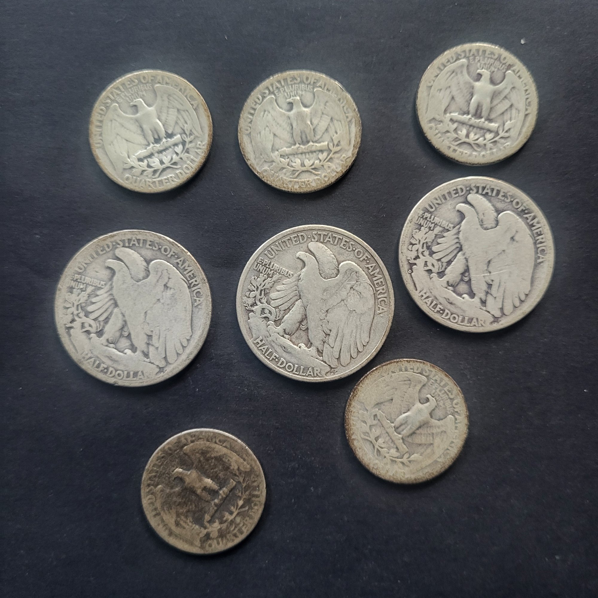 COLLECTION OF 8 SILVER U.S.A. COINS #19808 | Auctionninja.com