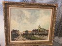 Antique " VILLAGE" - Oil PAINTING - Signed ANT MOREL- Listed Artist ...