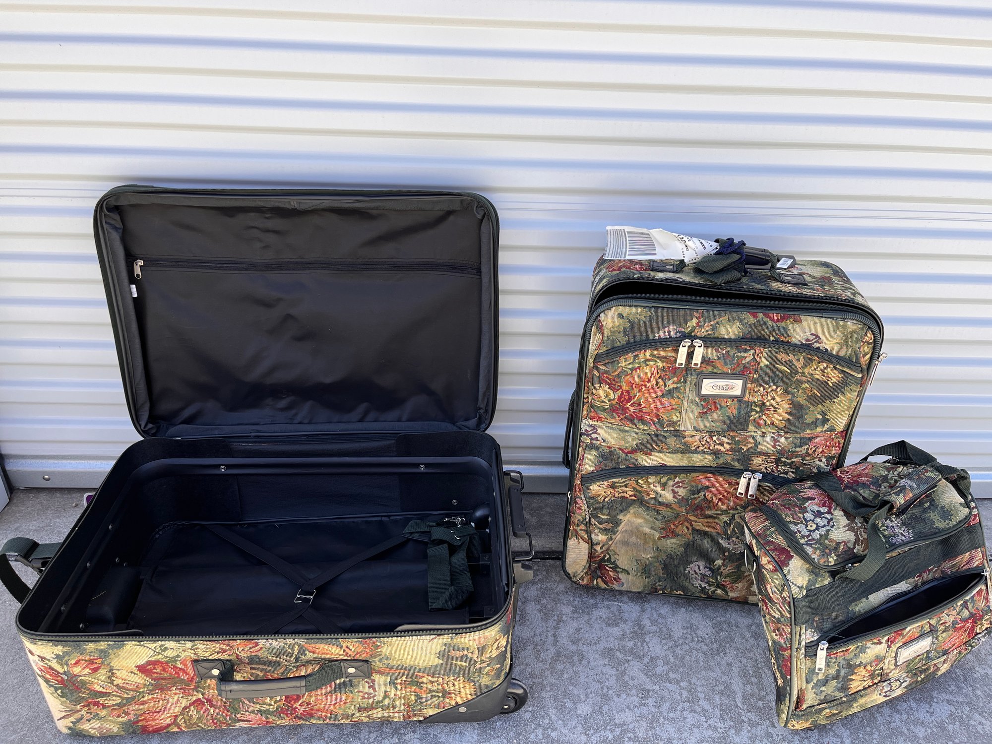 Brand New Three Piece Boynton Ciao! Floral Nesting Luggage Set With Two ...