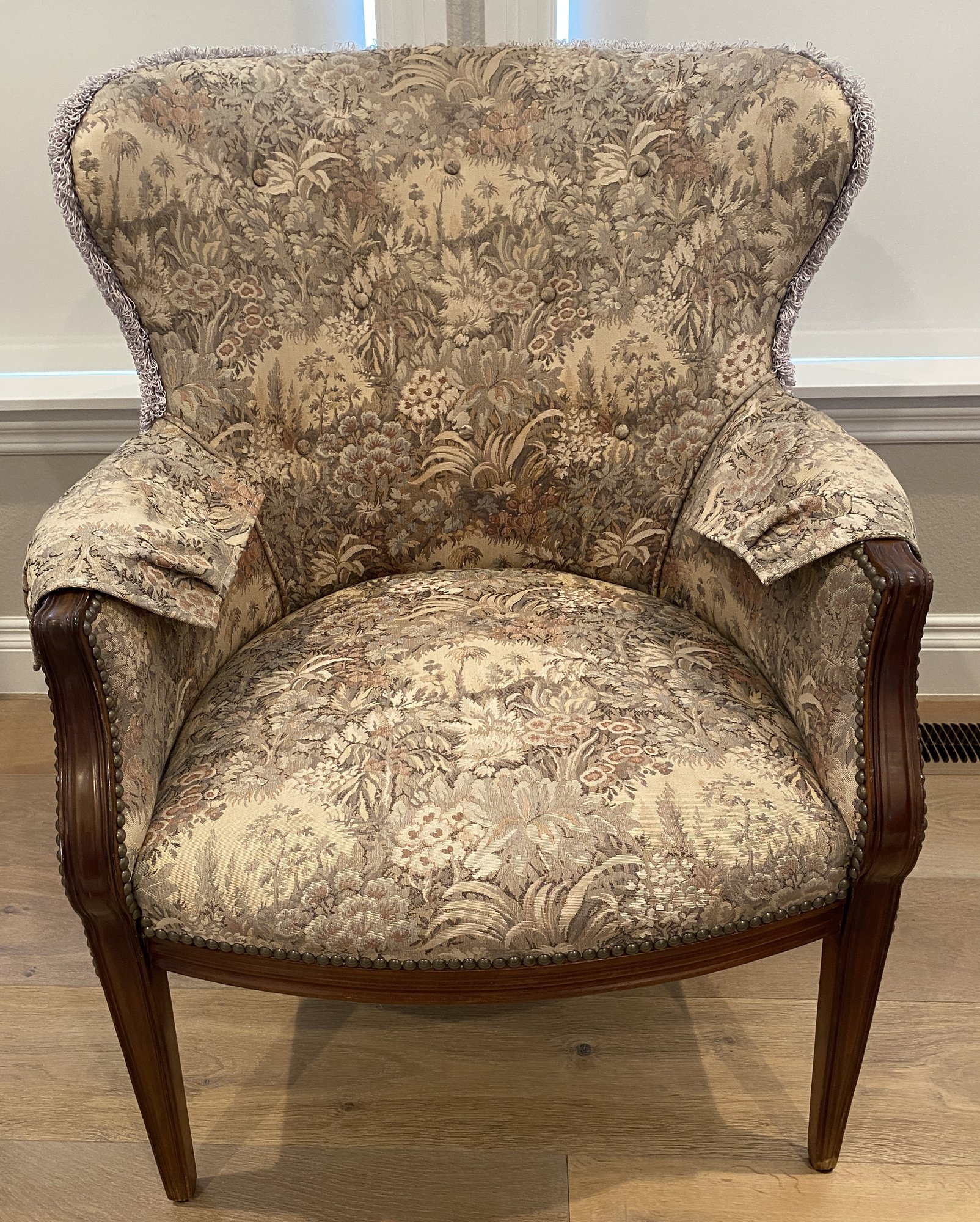 Turn Of The Century Colonial Revival Fireside Arm Chair #9681 ...