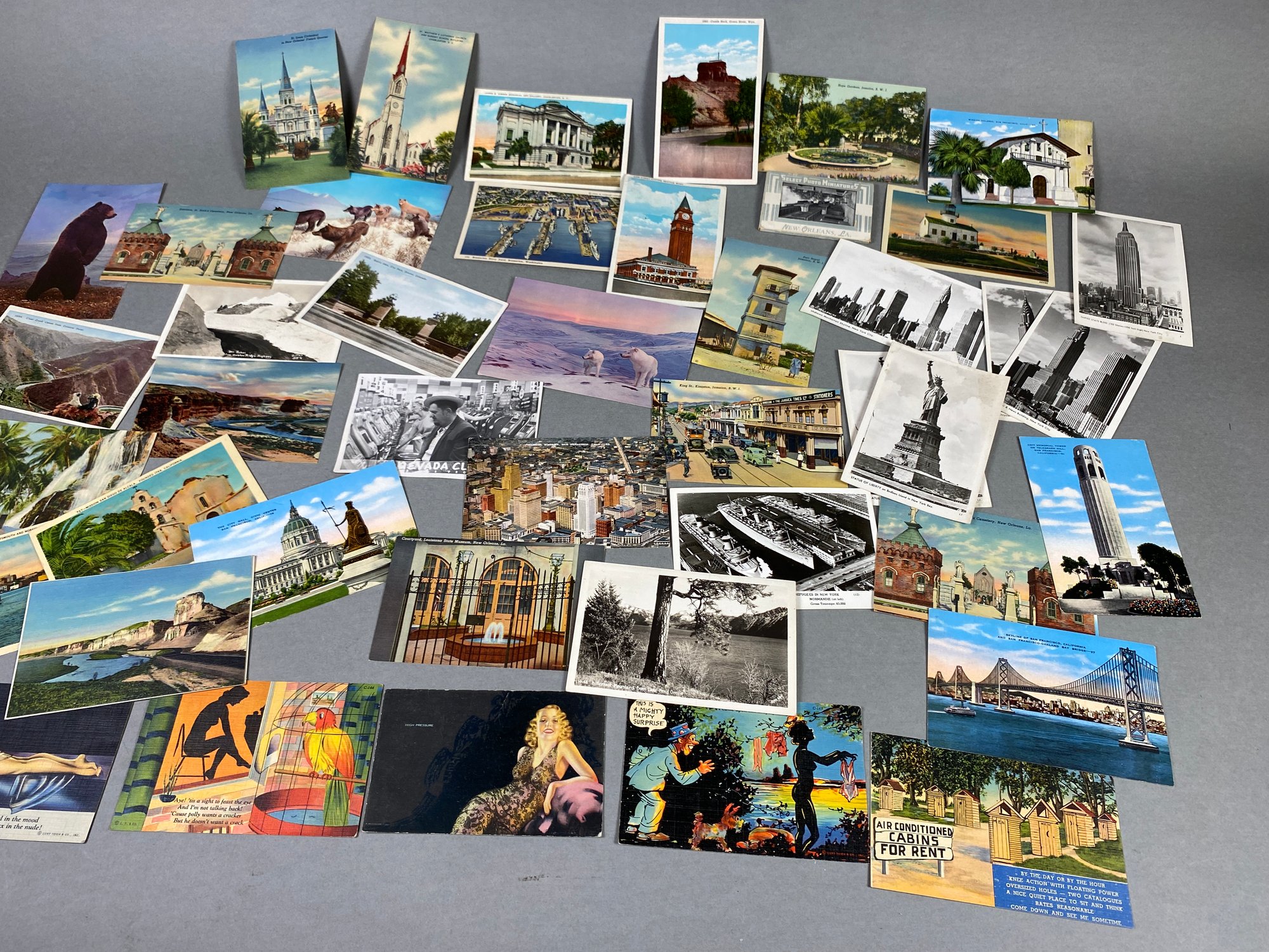 Fun Assortment Of Vintage Travel Postcards And A Few Naughty Comic ...