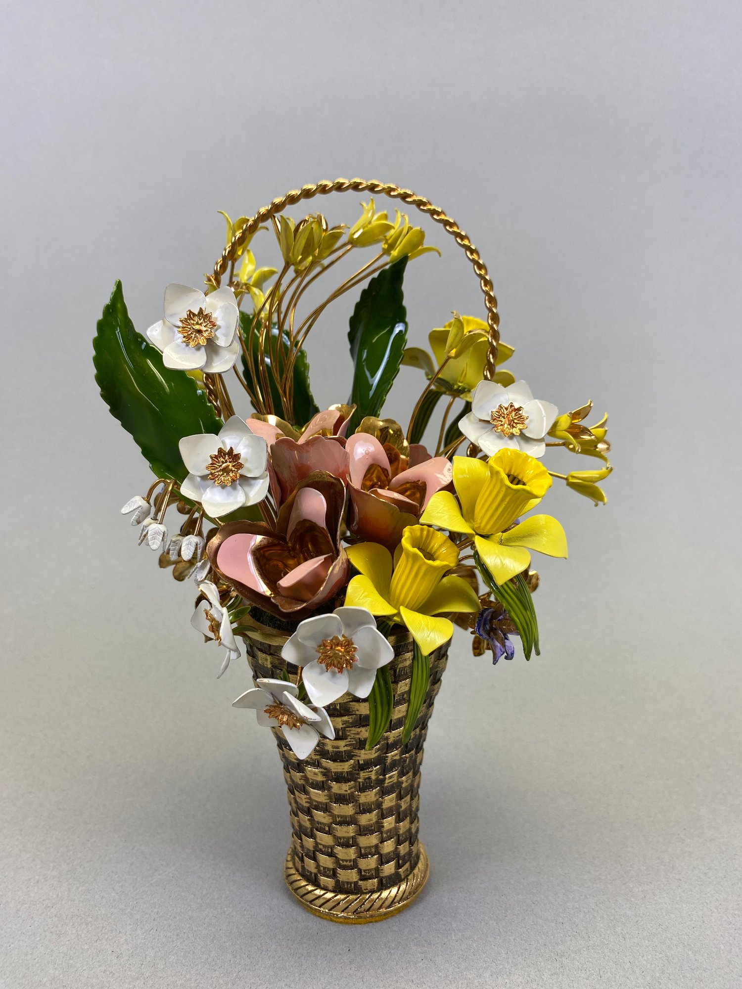 Beautiful Franklin Mint Enamel Flower Bouquet Figurine By Gloria ...