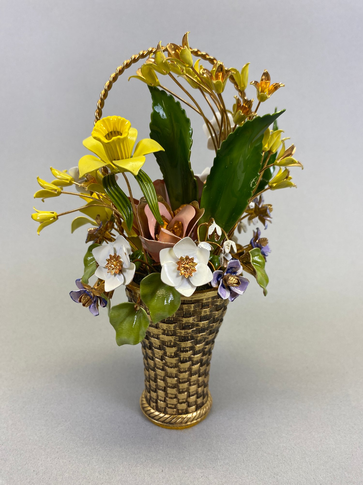 Beautiful Franklin Mint Enamel Flower Bouquet Figurine By Gloria ...