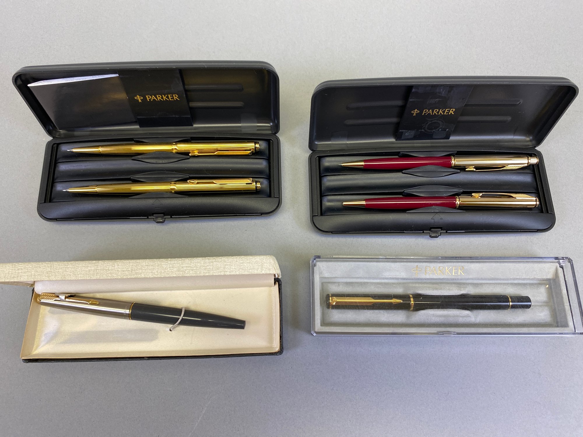 Vintage Parker Writing Pen Set Including Fountain Pens, Mechanical ...