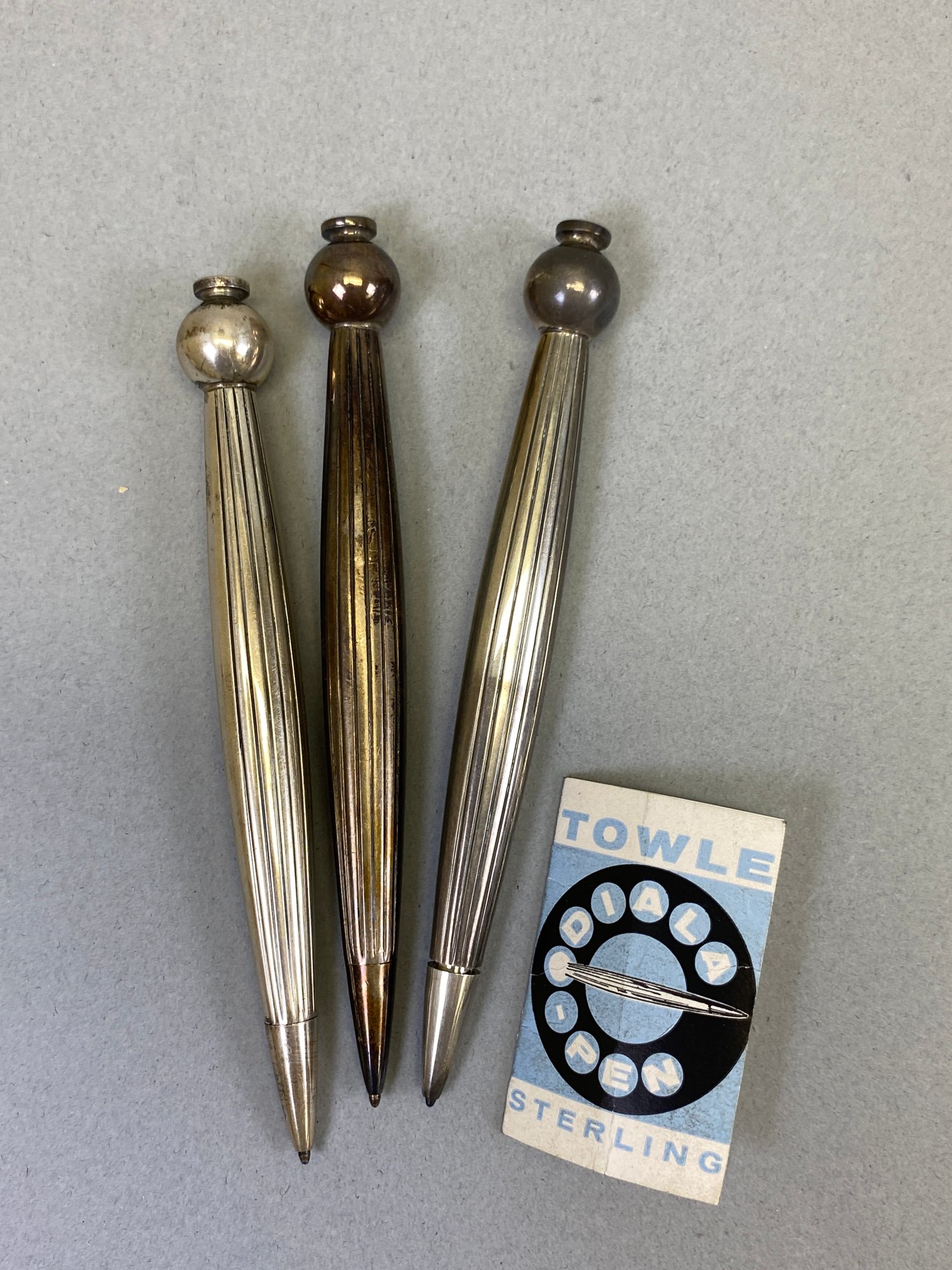 Antique Sterling Silver Towle Rotary Dial A Pens #9987 | Auctionninja.com