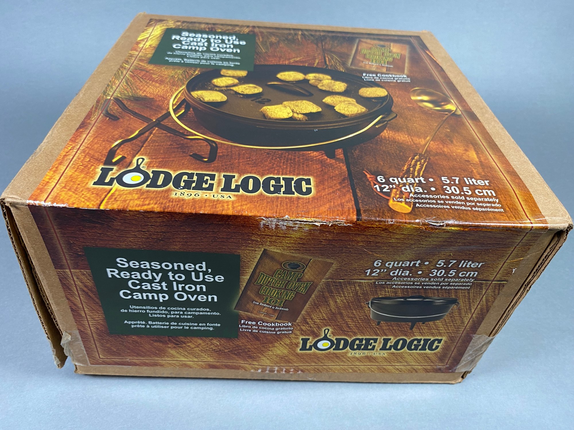 Lodge Logic 6 Quart Cast Iron Dutch Or Camp Oven, New In The Box #7125 ...
