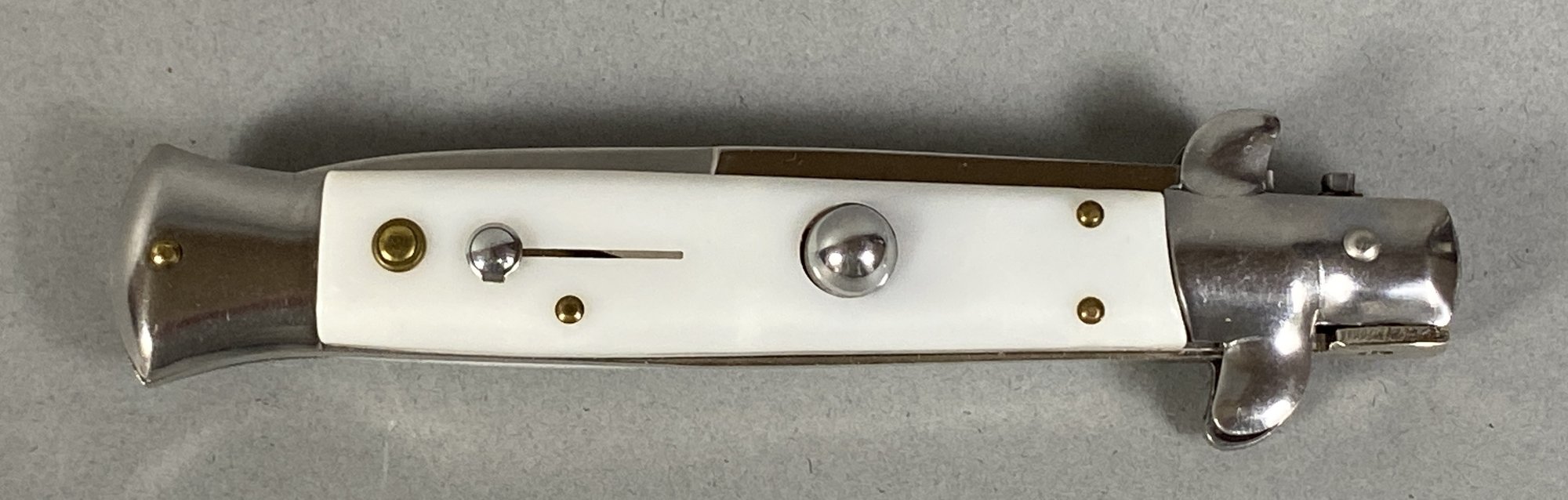 Vintage Simulated Ivory Stiletto Bayonet Automatic Knife Or Switch ...