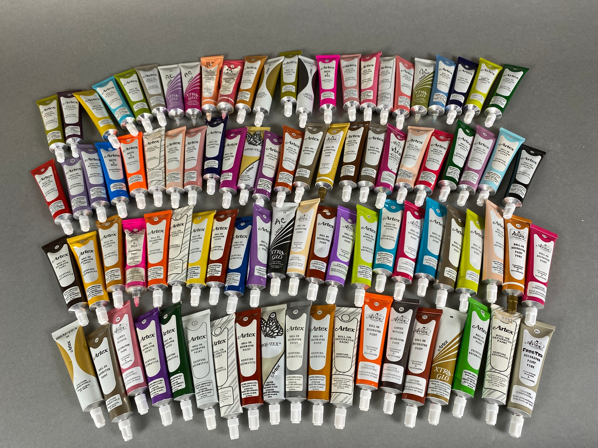 At Least 90 Tubes Of Vintage Artex Hobbytex Paint Tubes In Various ...