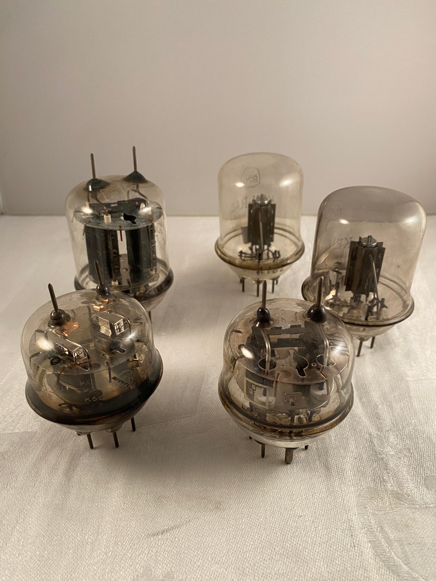 Five Vintage Vacuum Tubes Including Ken Rad 826 Radio Tubes, RCA 832 ...