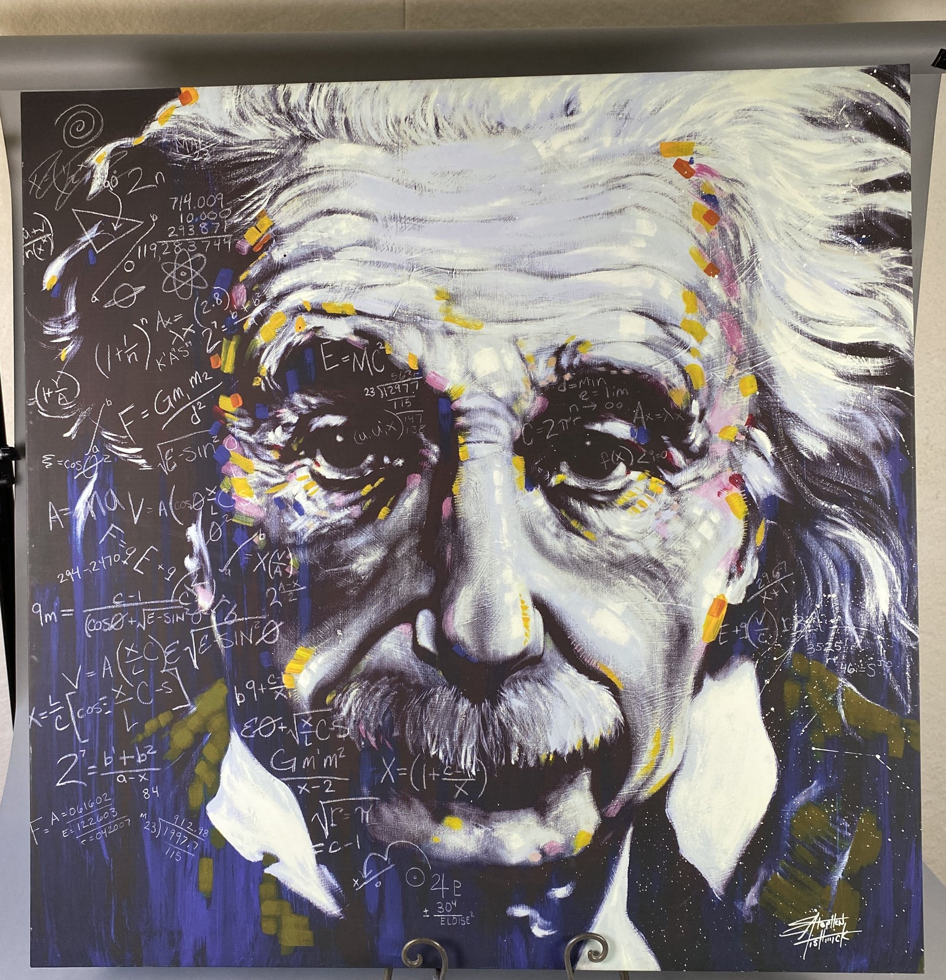 Very Cool Large Print Of Albert Einstein On Stretched Canvas Titled Its ...