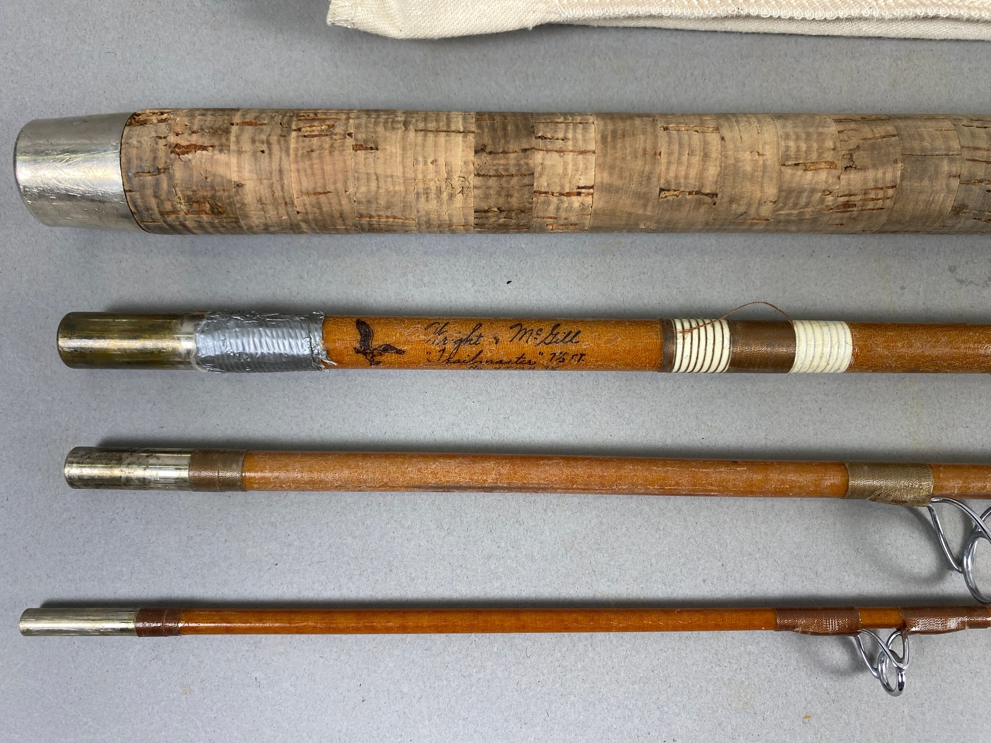 Vintage Wright & McGill Eagle Claw TrailMaster Spin Rod 7-1/2 Ft Model 4TMH & Storage Case ...
