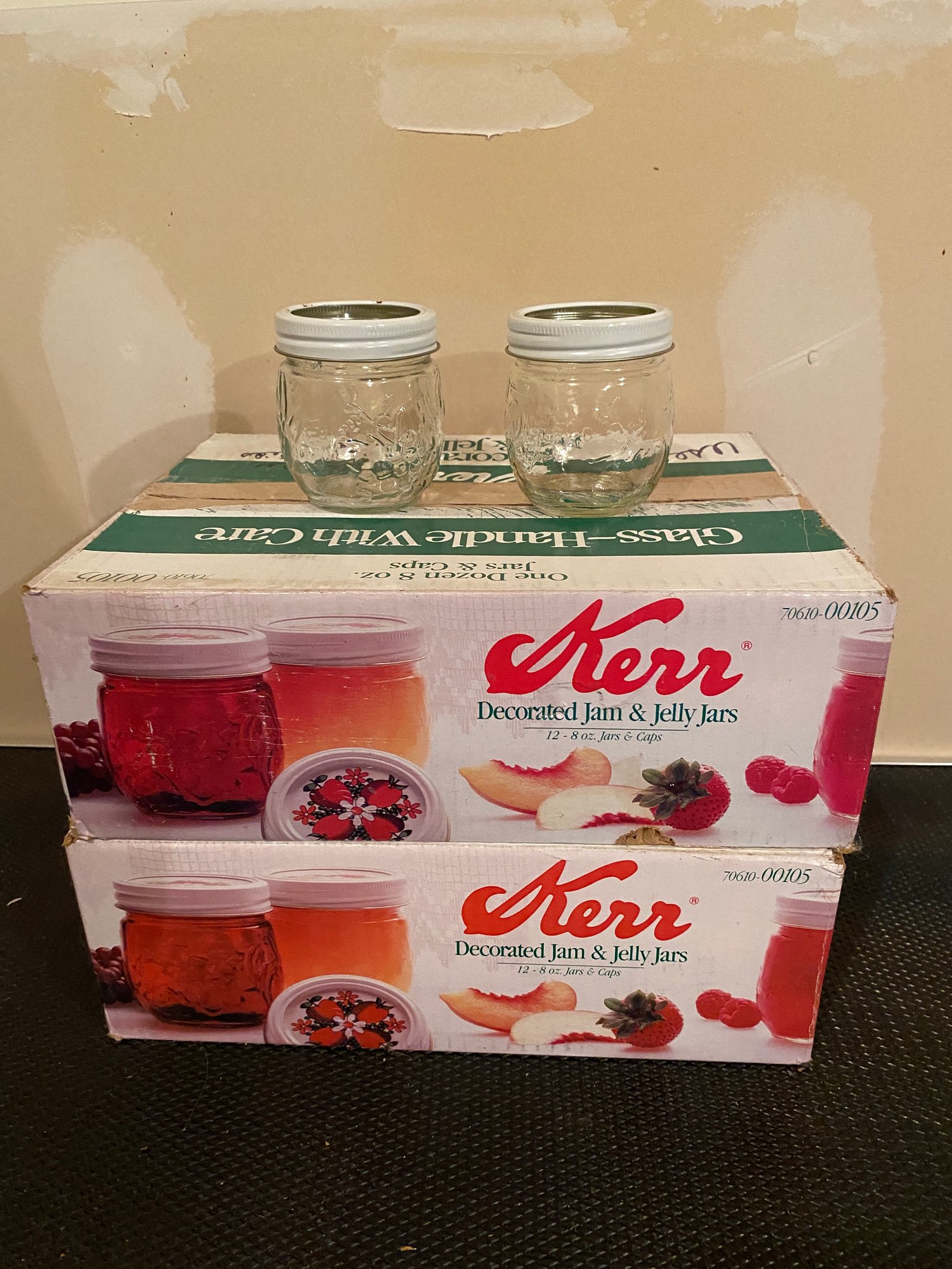 Two Dozen Used Decorated Eight-ounce Kerr Jam, Jelly Or Canning Jars ...