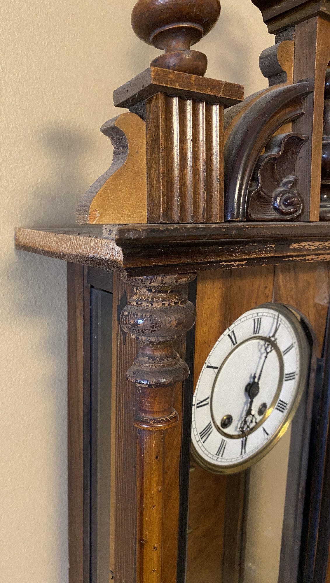 Antique German FMS Friedrich Mauthe Wall Clock, From The 1890s, With ...