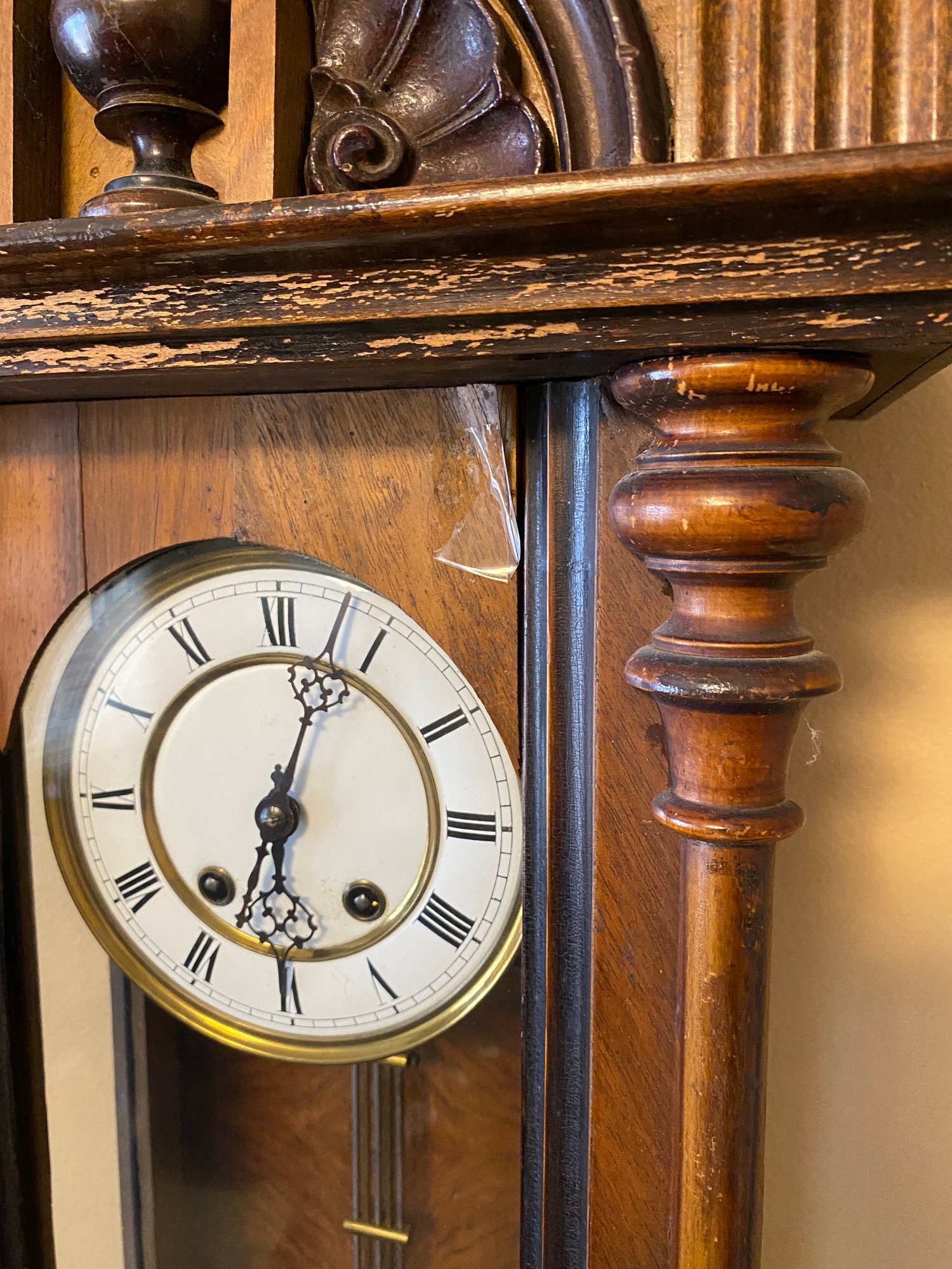 Antique German FMS Friedrich Mauthe Wall Clock, From The 1890s, With ...