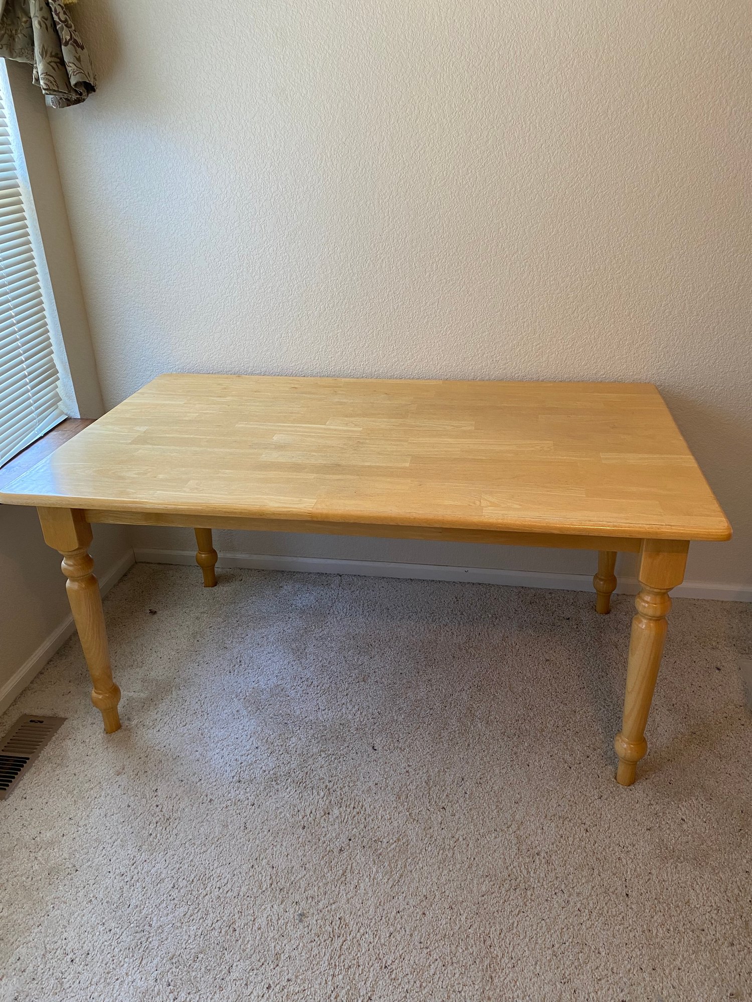 Lightly Colored Maple Stained Dining Table, No Chairs #2274 ...