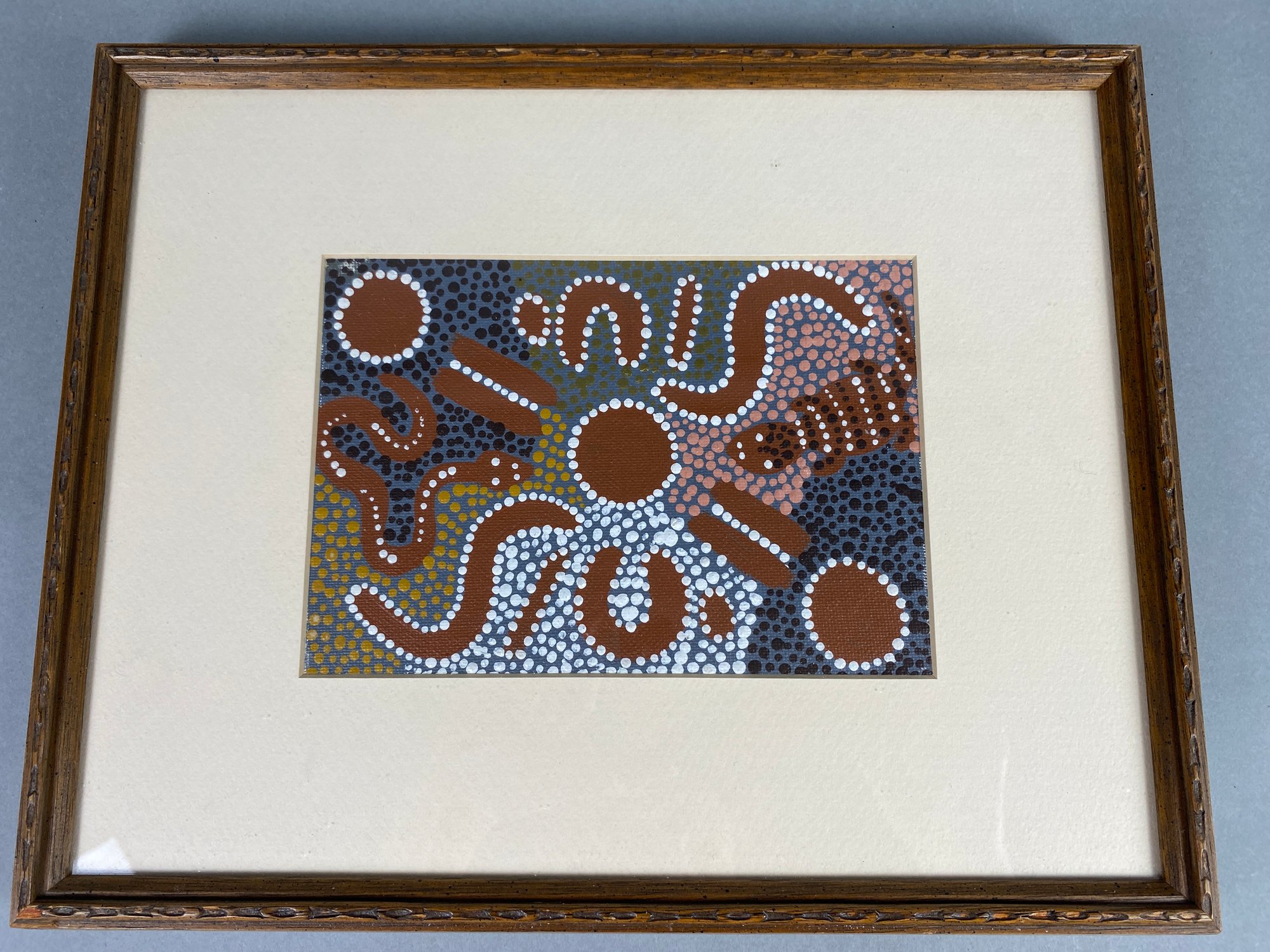 Framed Aboriginal Art Dot Painting #7560 | Auctionninja.com