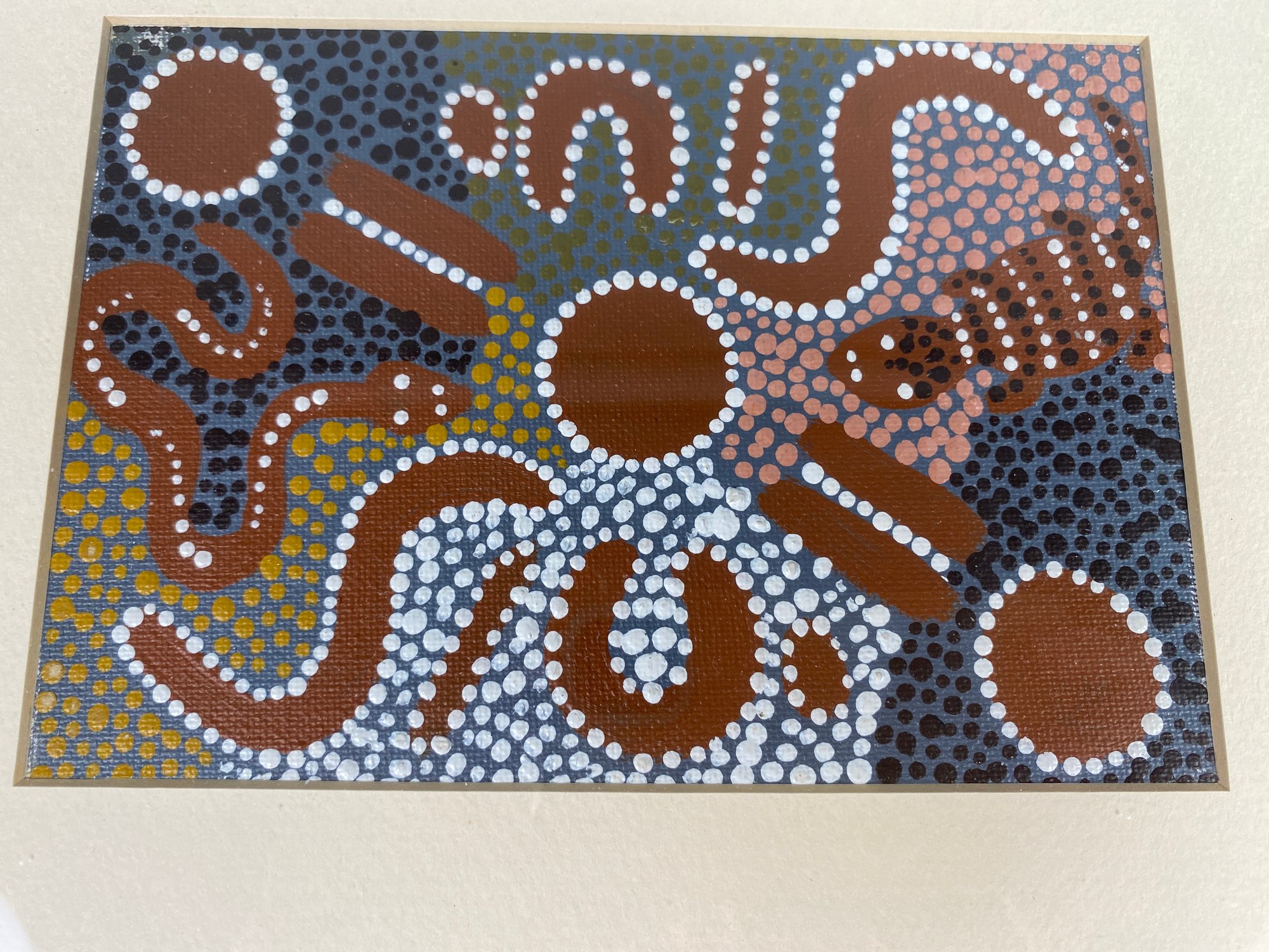 Framed Aboriginal Art Dot Painting #7560 | Auctionninja.com