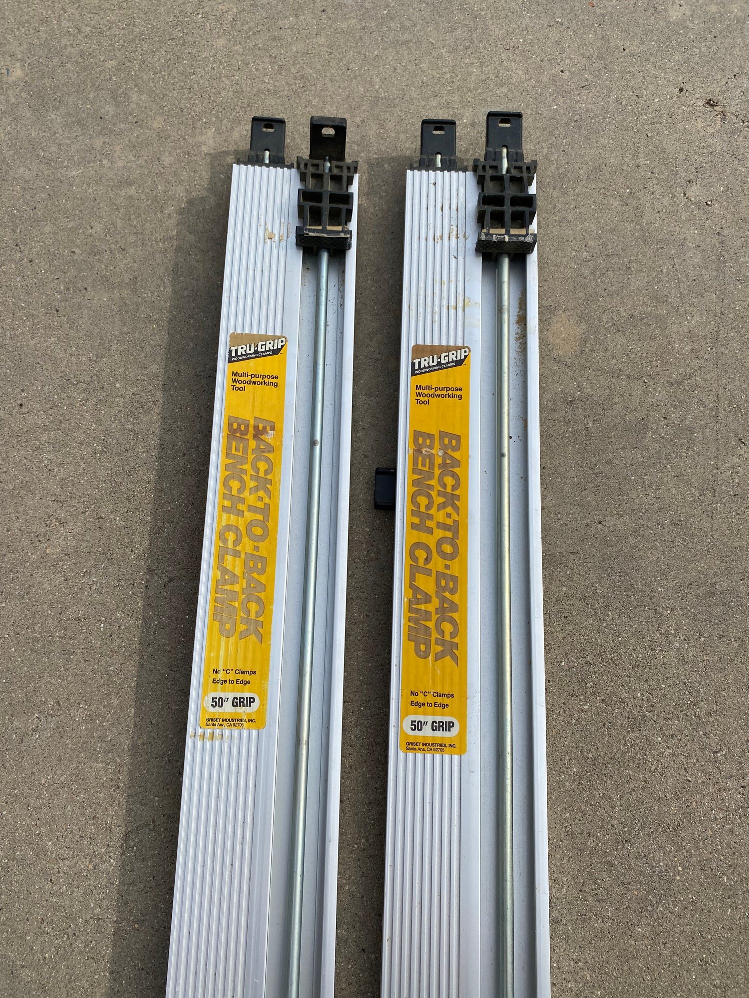 Tru-Grip Woodworking Back-to-back Bench Clamp, Two 50" Grips #2408 ...