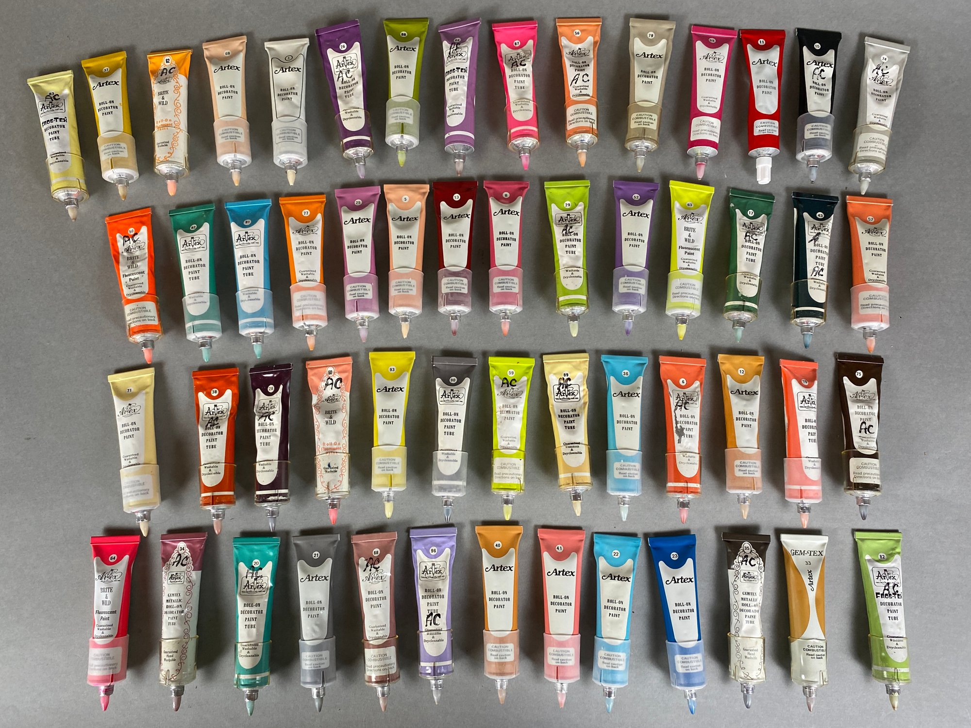 More Than 50 Tubes Of Vintage Artex Hobbytex Paint Tubes In Various ...