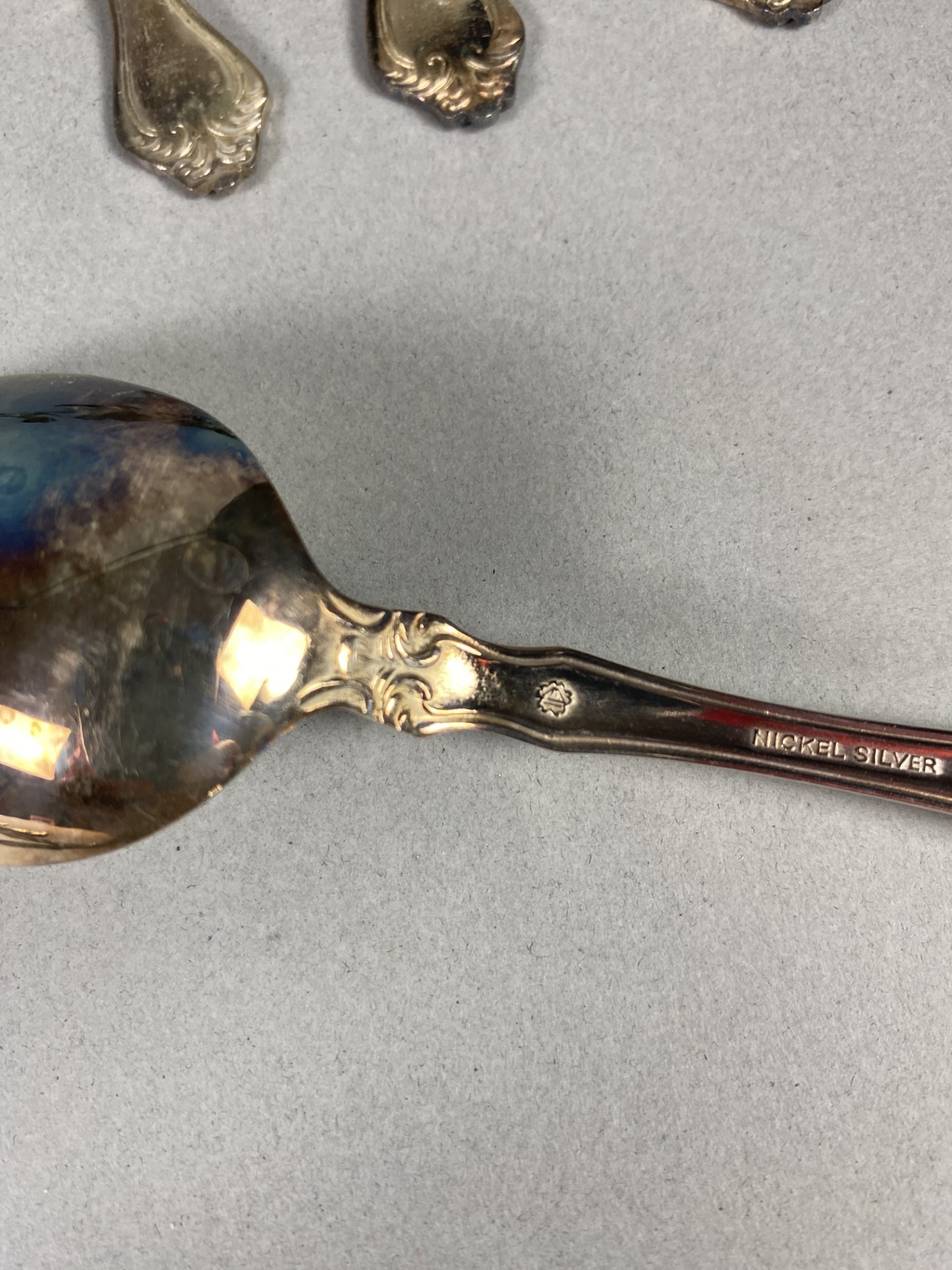 Set Of Nickel Silver Flatware For Eight Including Forks, Spoons ...