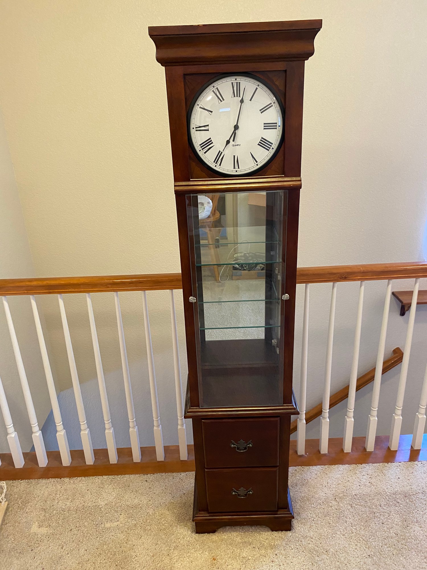 Very Nice Clock Built Into A Curio, Collectibles, And Knick Knack ...