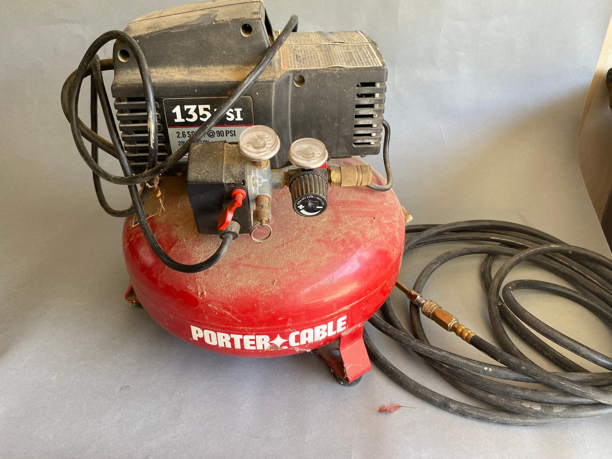 Porter Cable 6-Gallon Portable Corded Pancake Air Compressor 135 PSI ...