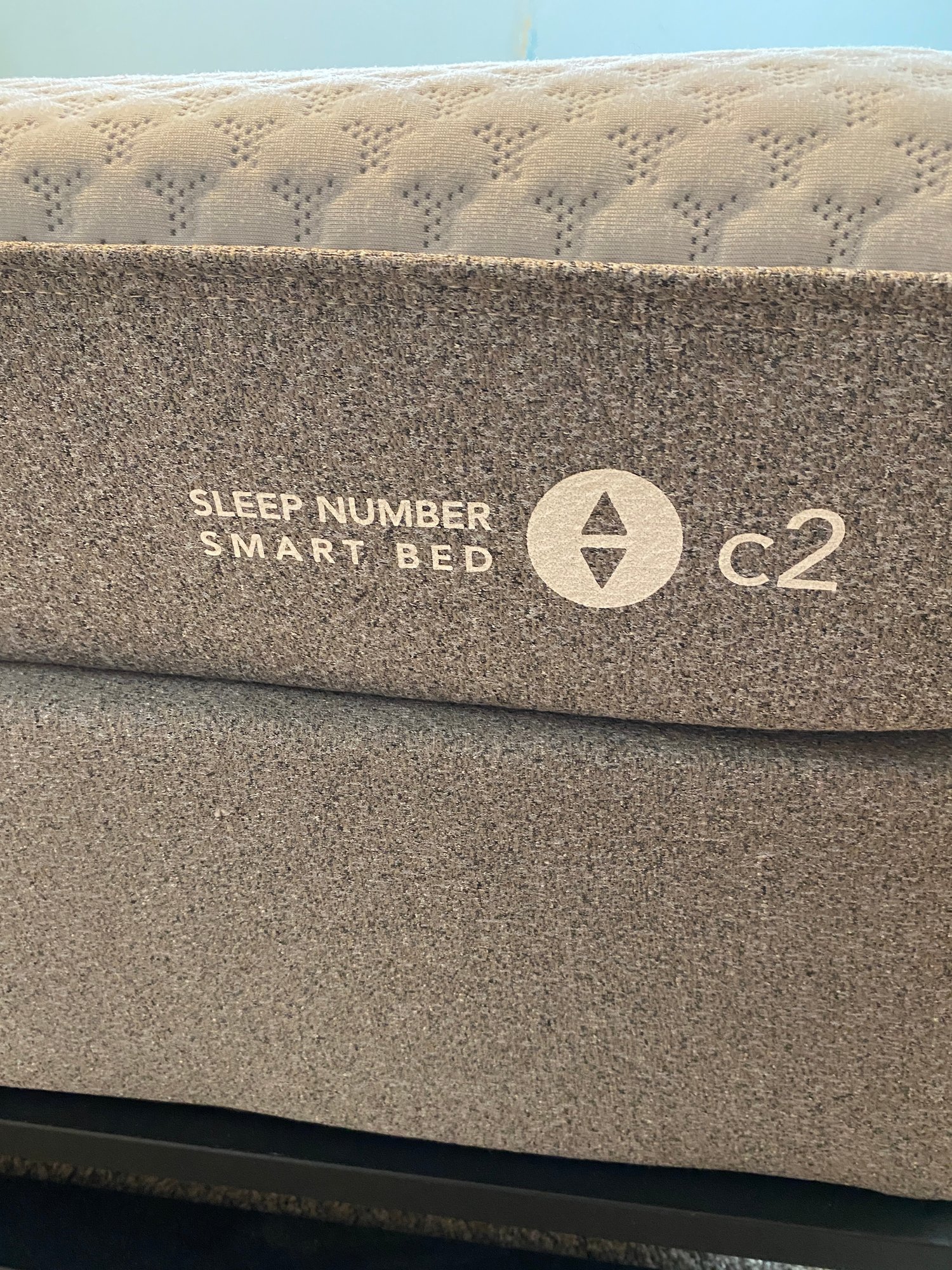 Full Sized Sleep Number C2 Smart Bed On A Platform With Remote Control ...