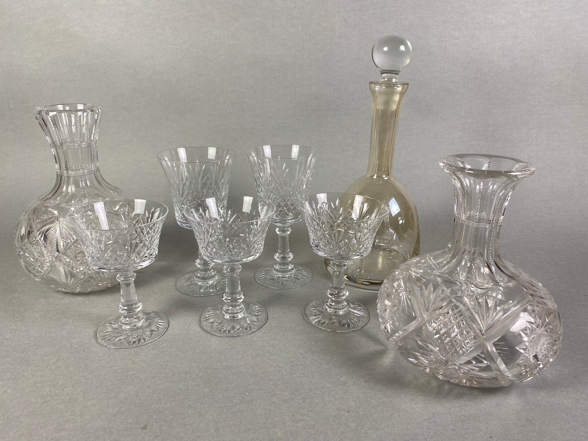 Crystal & Clear Glass Barware Including Wine & Champagne Glasses ...