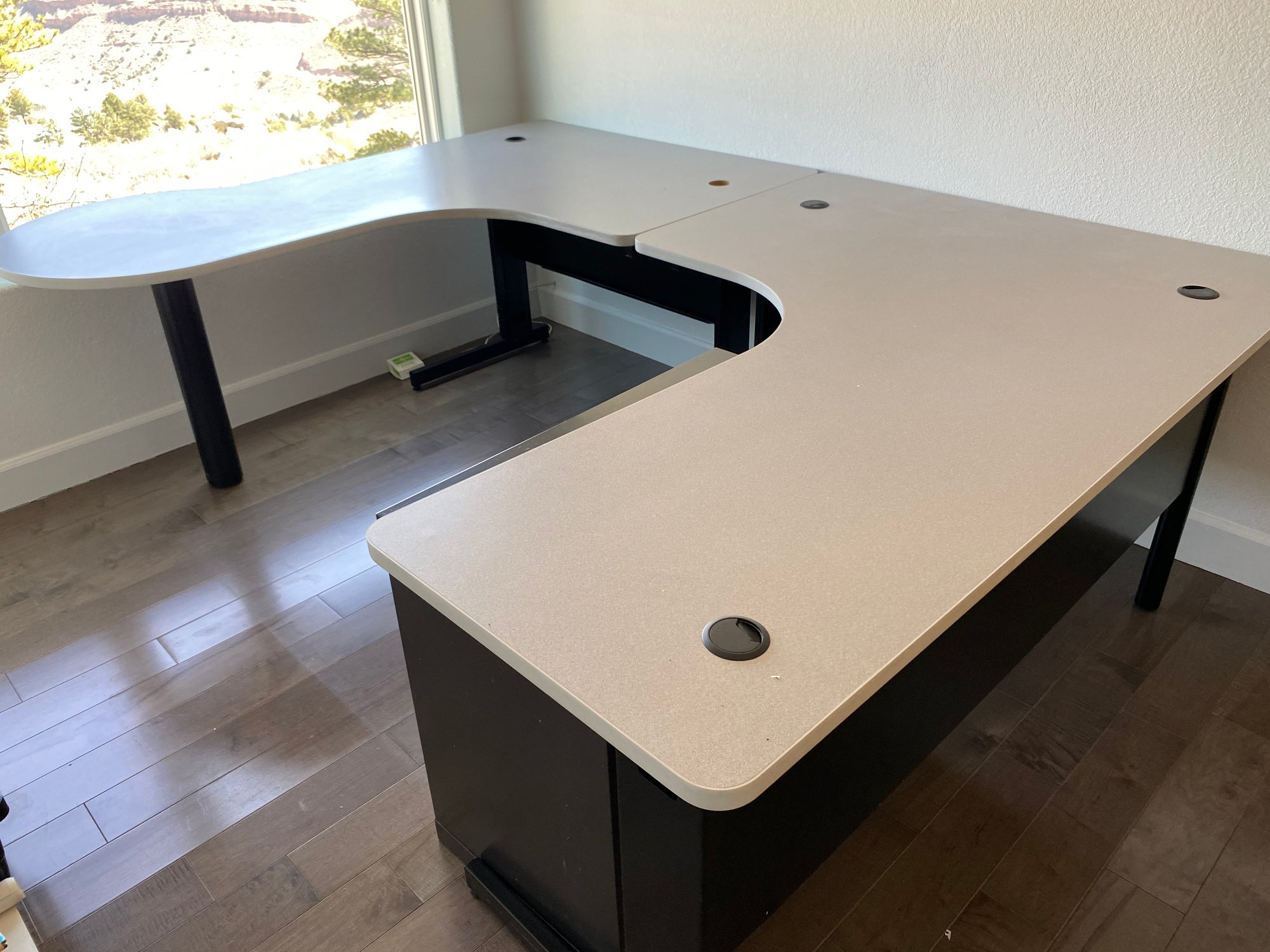 Very Nice Two Piece Sectional Office Desks, Credenzas Or Work Surfaces ...