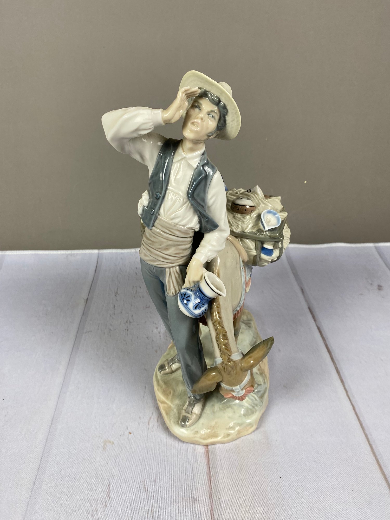 Incredible Lladro Figurine Titled 'Typical Peddler', Man With Mule ...