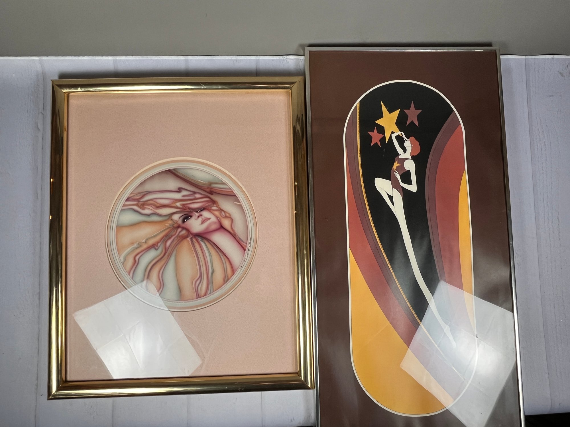 Two Stunning John Luke Eastman Art Deco Framed And Matted Prints With ...