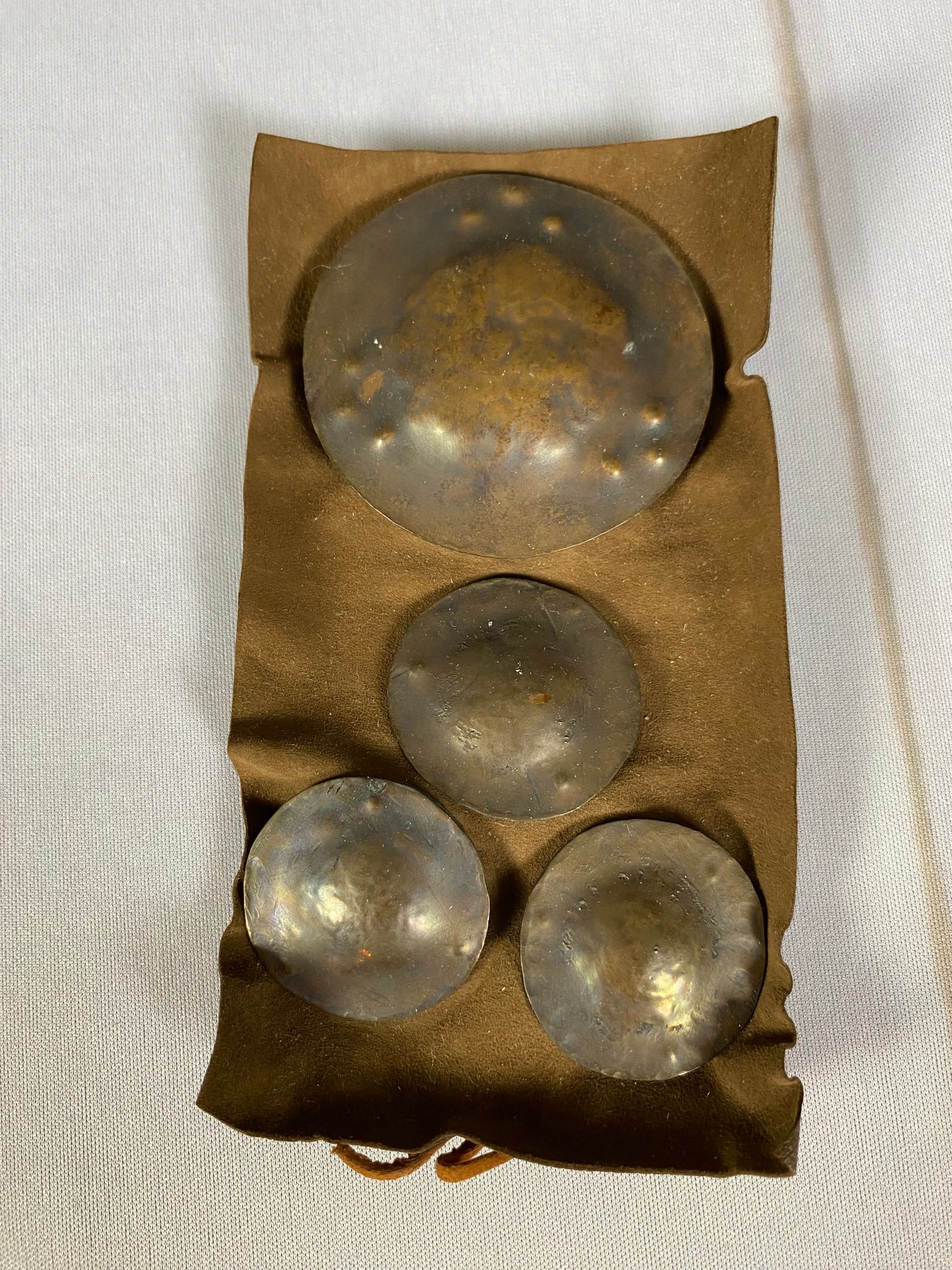 Set Of 4 Hessian Or Tombac Or Tombak Hammered Metal Military Buttons ...