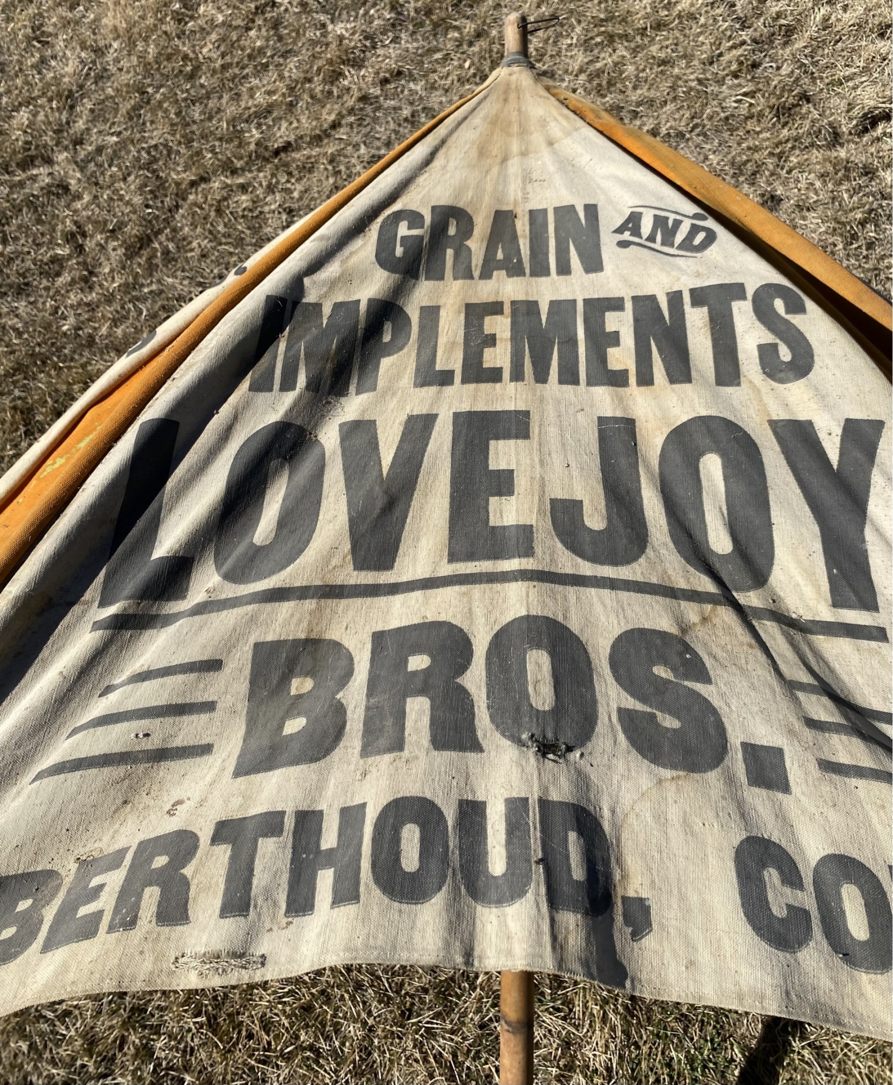Vintage Tractor Umbrella Grain And Implements, Lovejoy Brothers ...