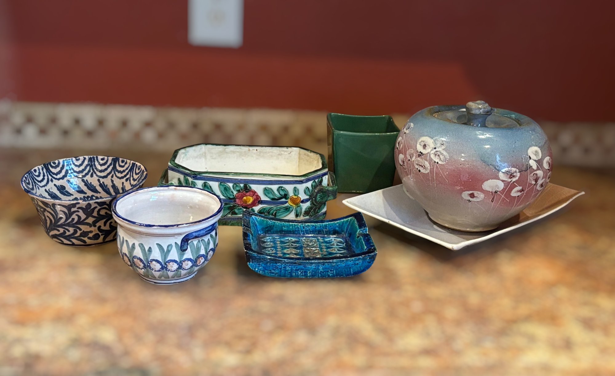 Unique Collection Of Handcrafted Serving Dishes And Japanese Teapot ...
