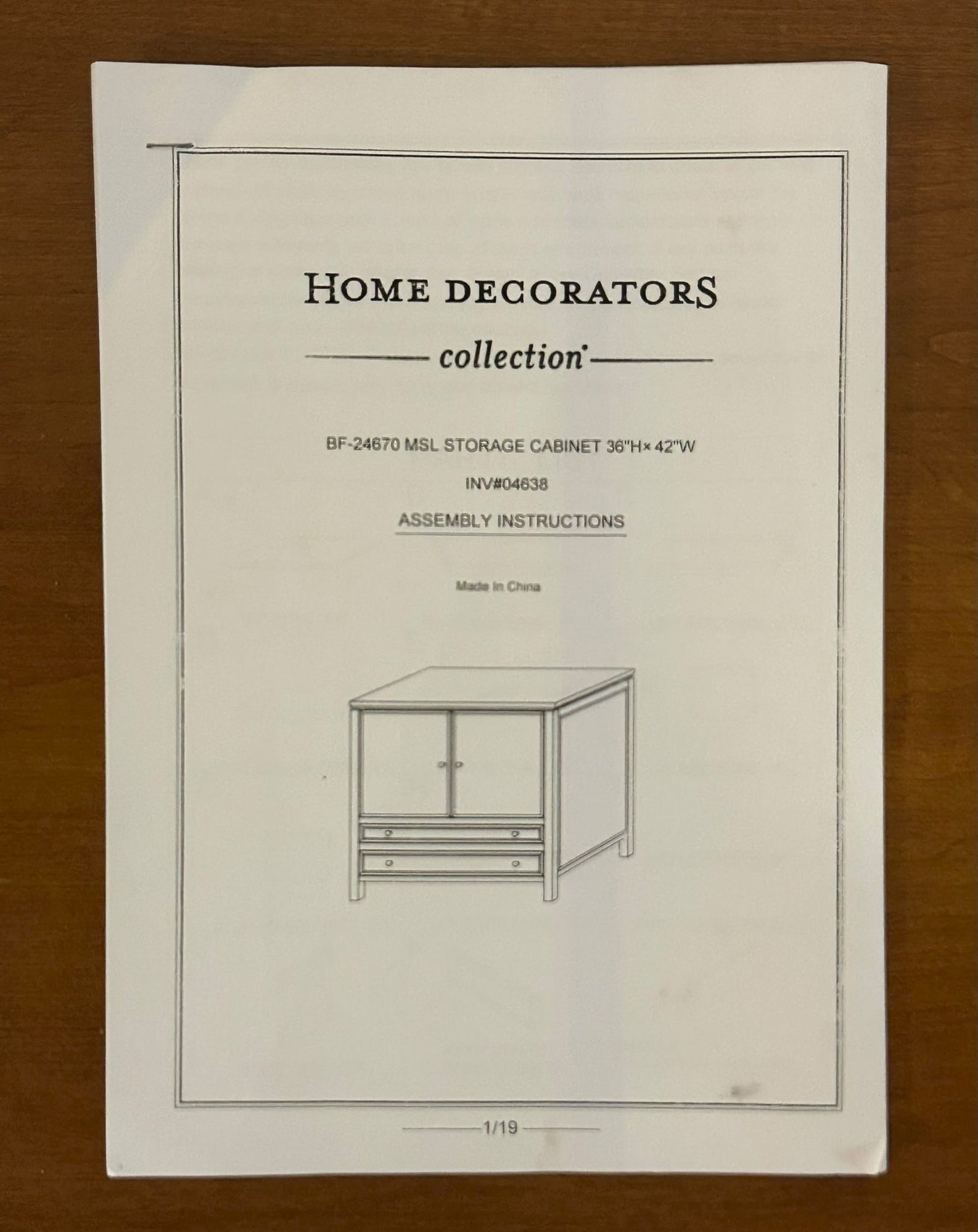 Home Decorators Collection 2 Door 2 Drawer Storage Cabinet W/ Boxed ...